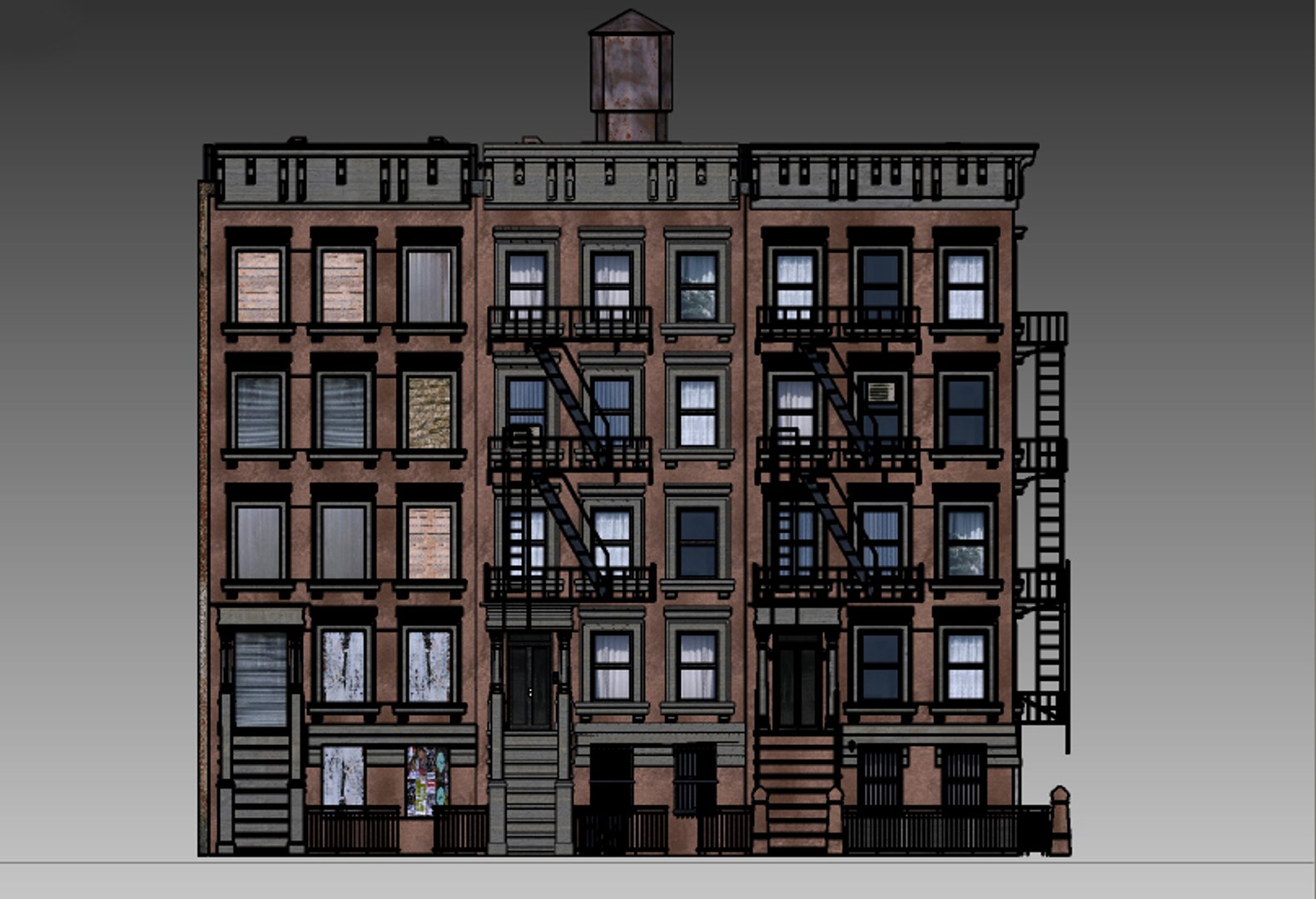 Downtown Building 3d Model