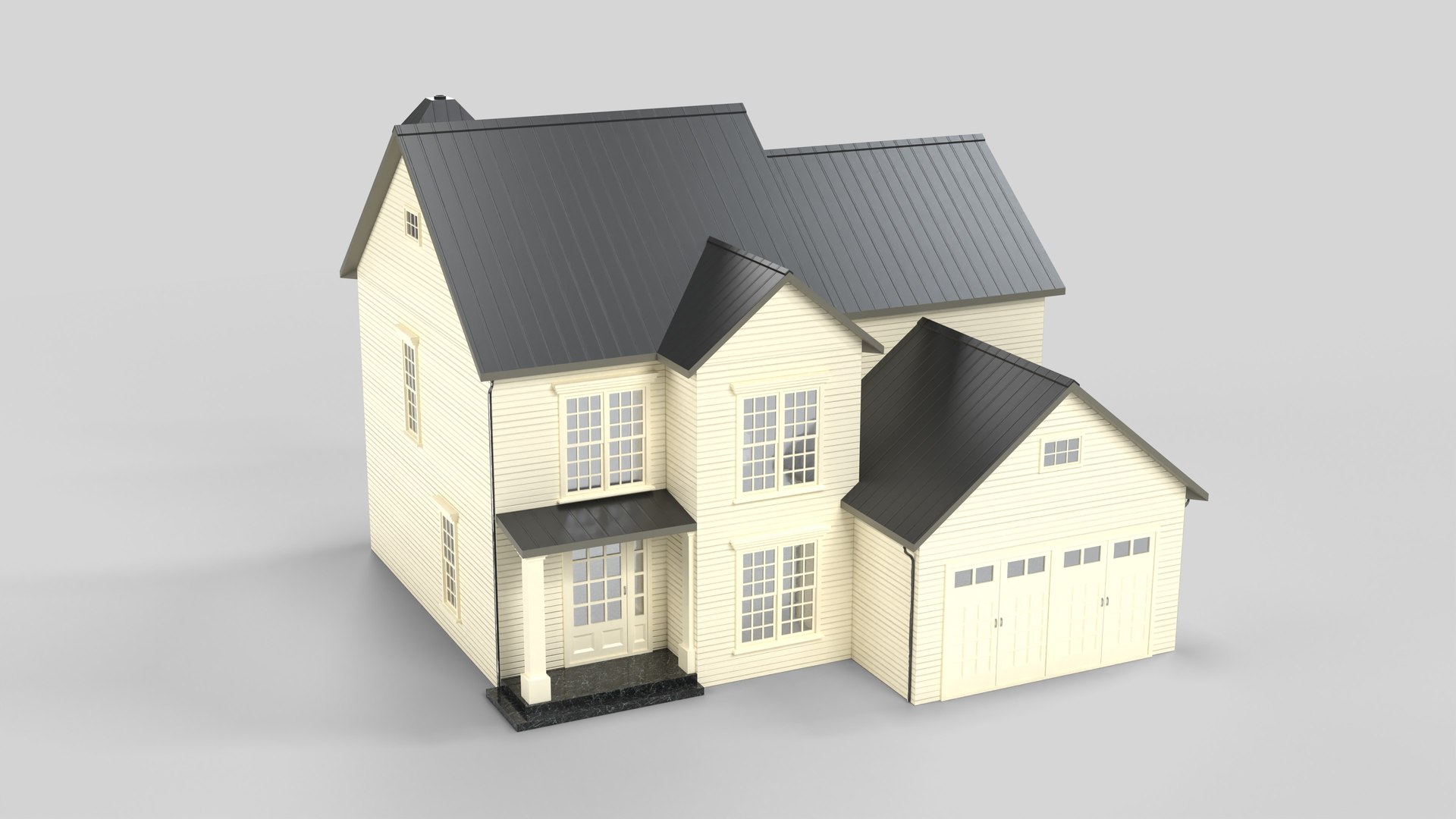 Neighborhood House 09T5 3D Model - TurboSquid 2214415