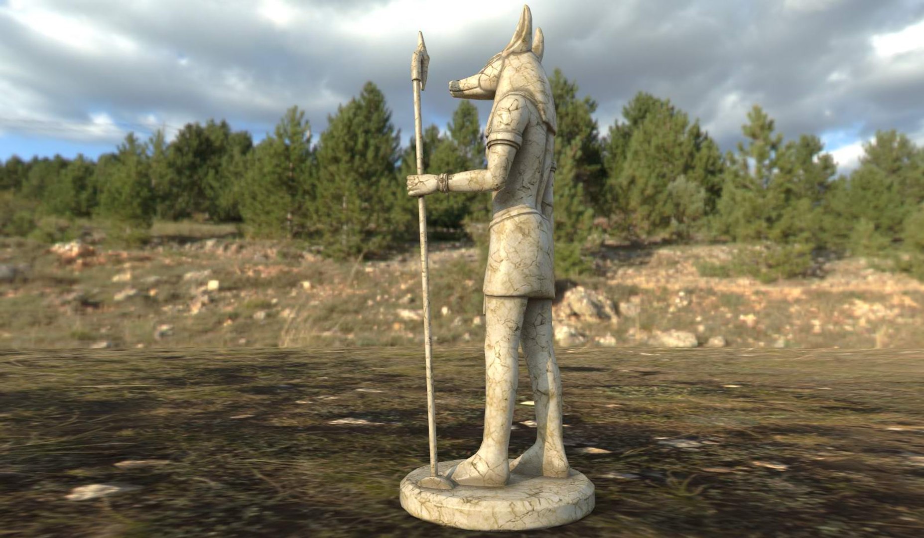 anubis 3d max