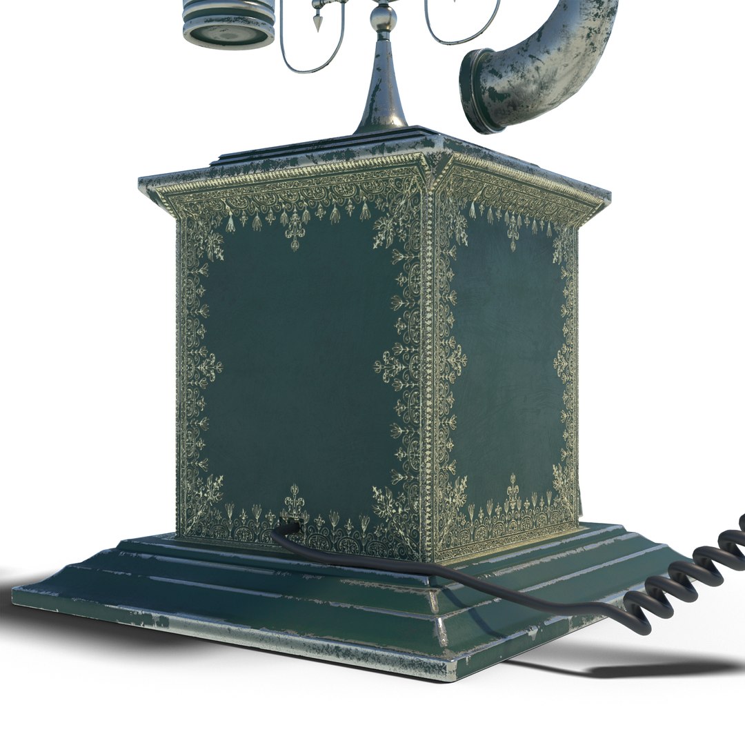 3D Vintage telephone Royal green - TurboSquid 2099596