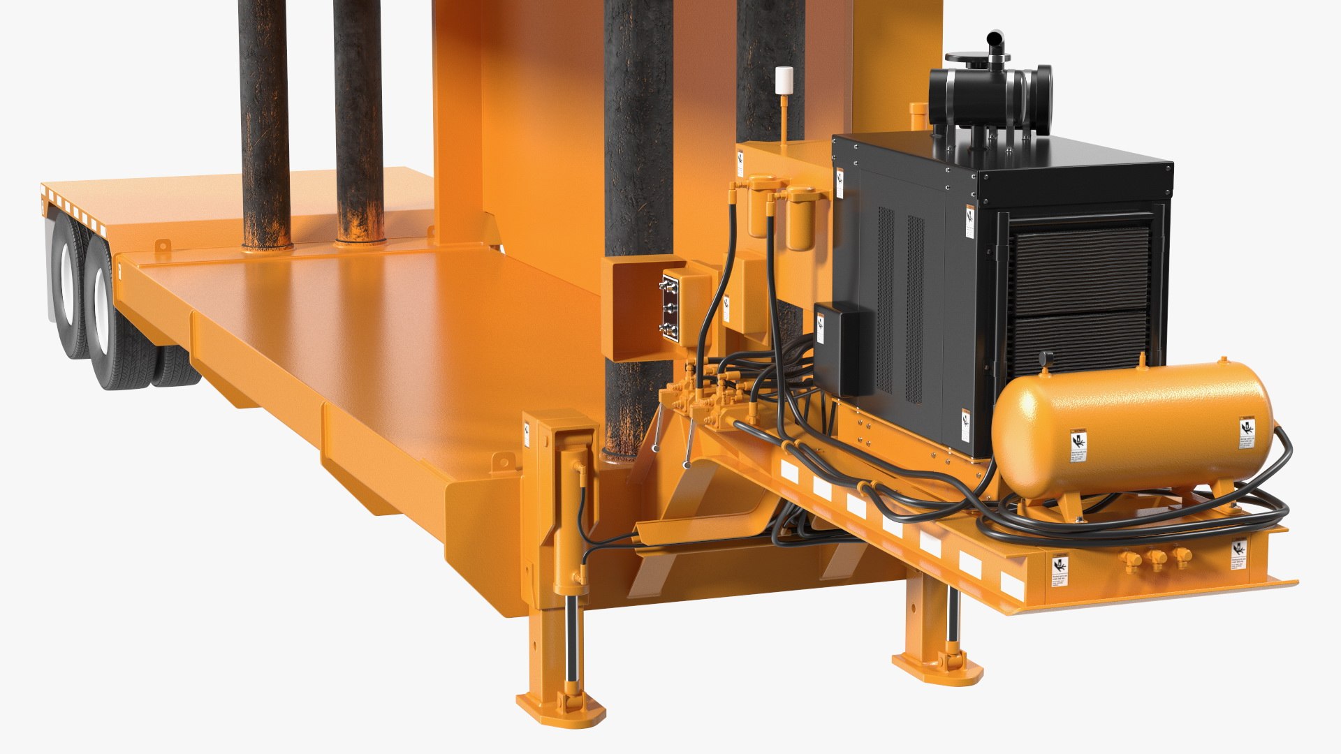 Portable Car Crusher Yellow Rigged For Cinema 4D Model - TurboSquid 2286776