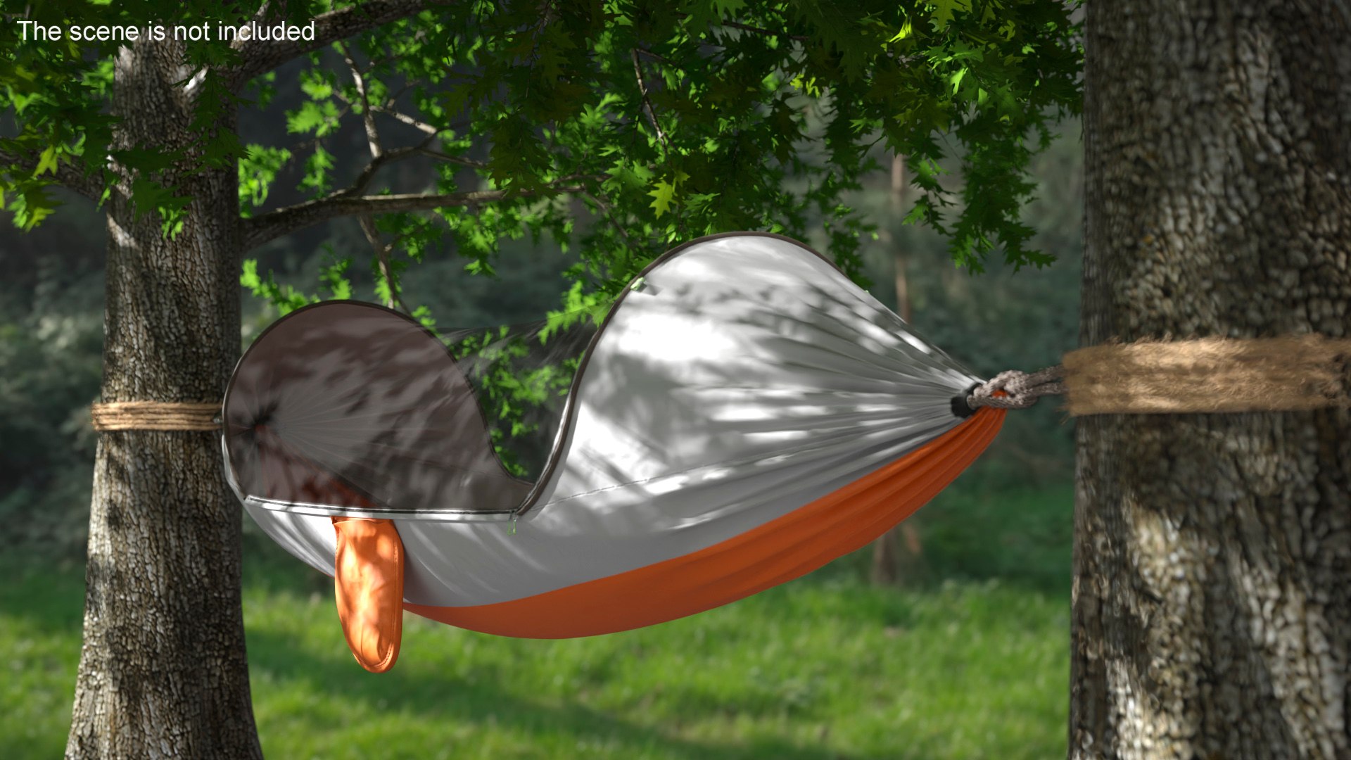 Enclosed Travel Hammock Tent Orange 3D - TurboSquid 2411062
