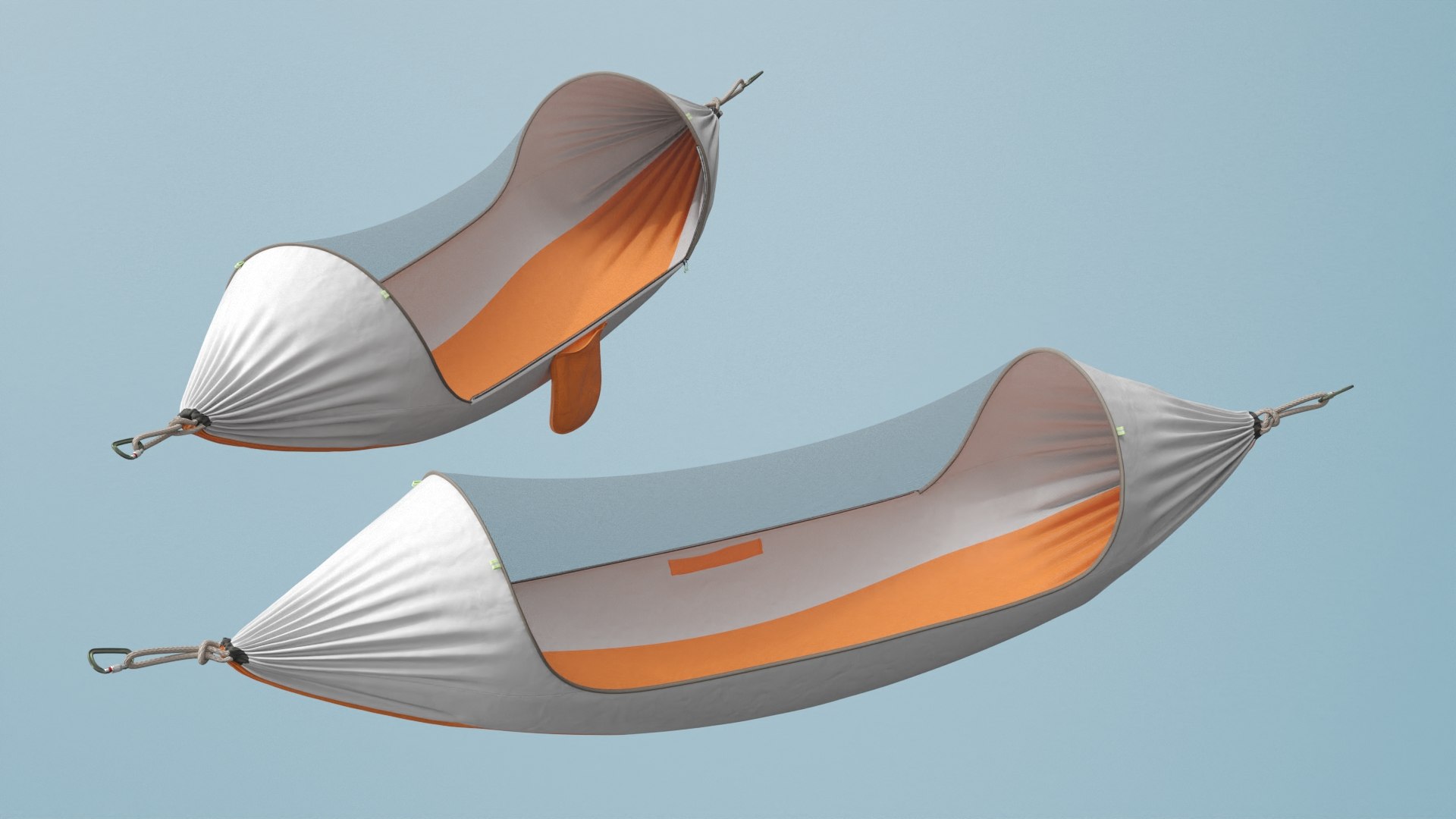 Enclosed Travel Hammock Tent Orange 3D - TurboSquid 2411062