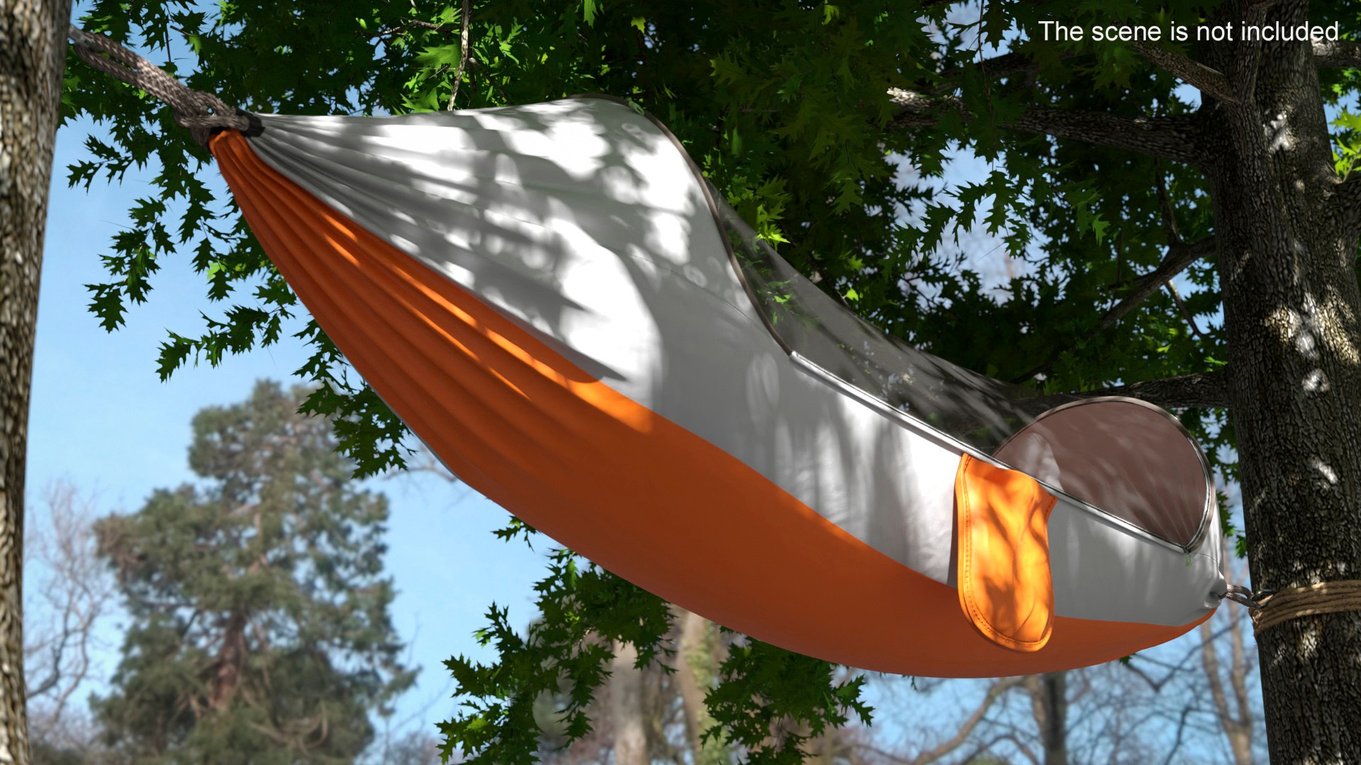 Enclosed Travel Hammock Tent Orange 3D - TurboSquid 2411062