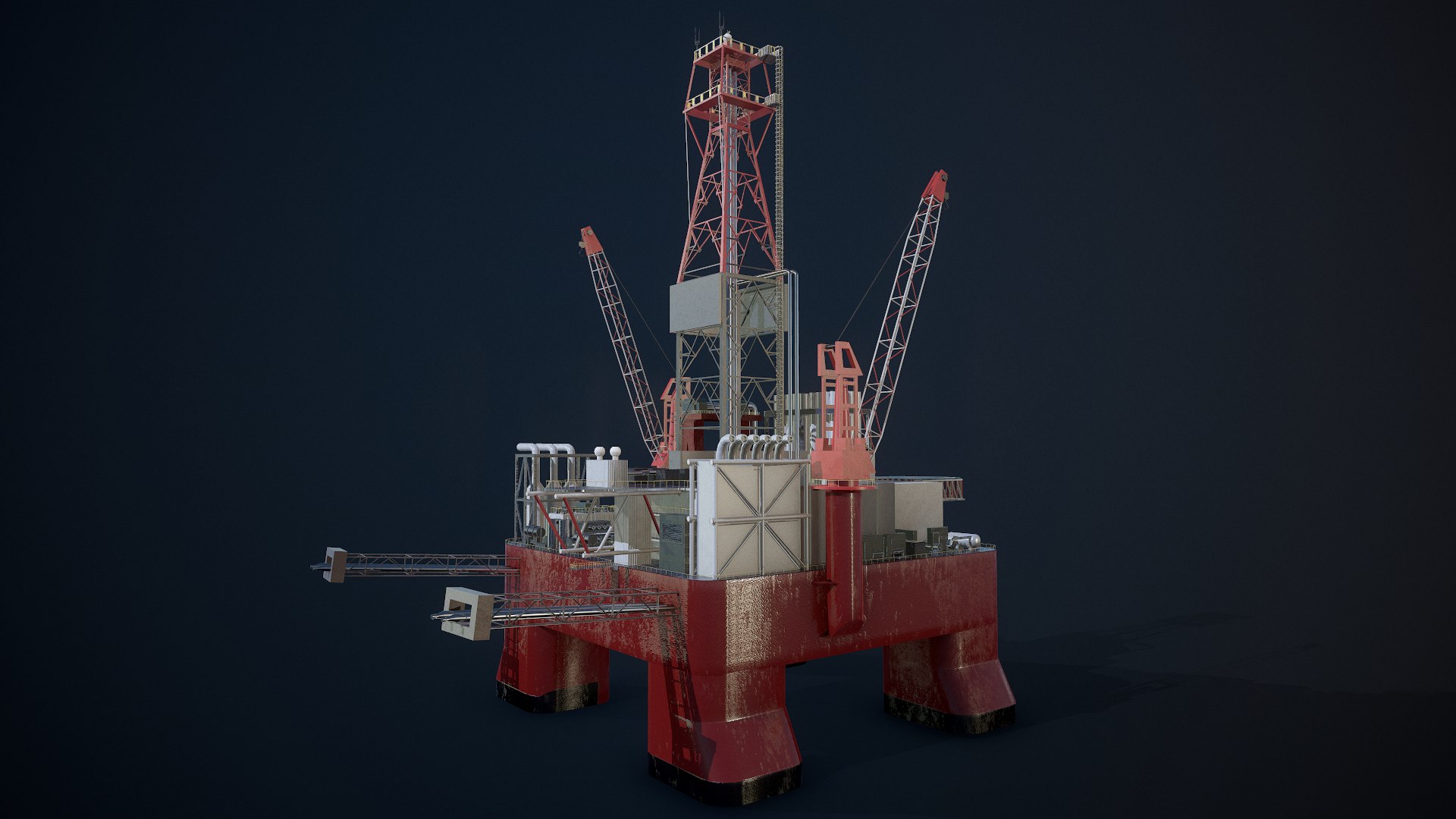 Oil rig platform pbr 3D - TurboSquid 1556279