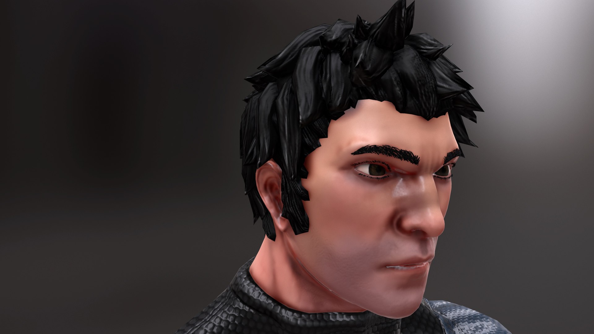 3d Futuristic Fighter Model