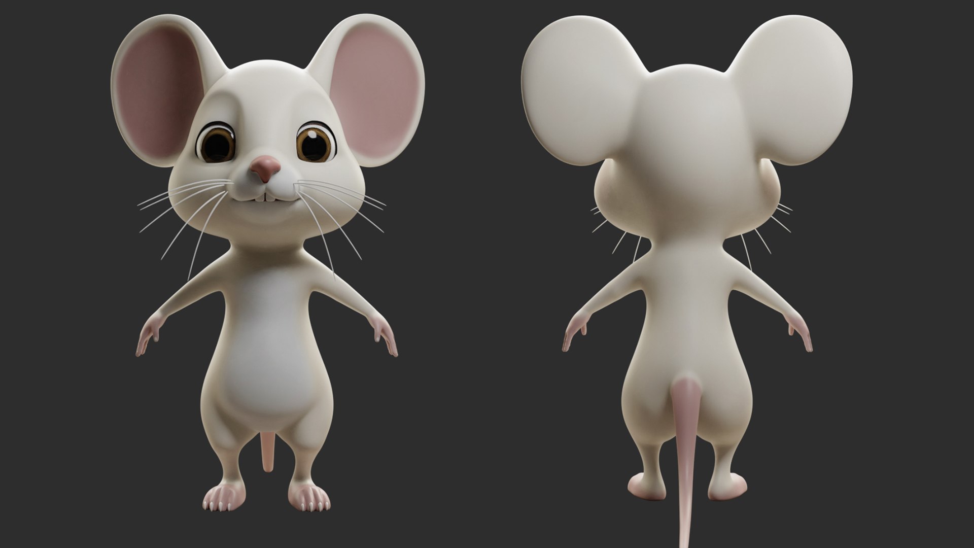 3D Cartoon Mouse Model - TurboSquid 2321454