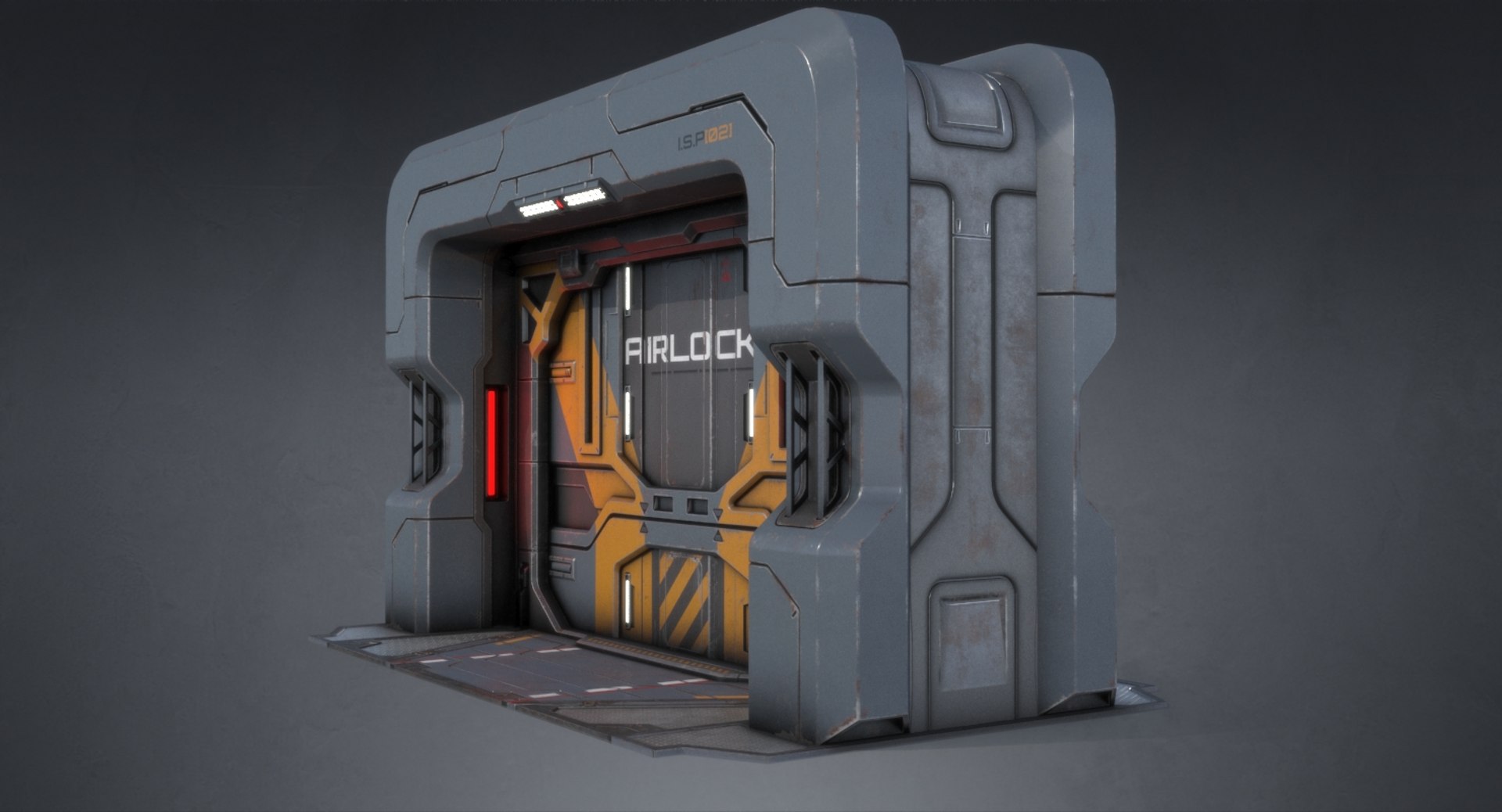 Sci-fi Gate Pbr Model - TurboSquid 1401747