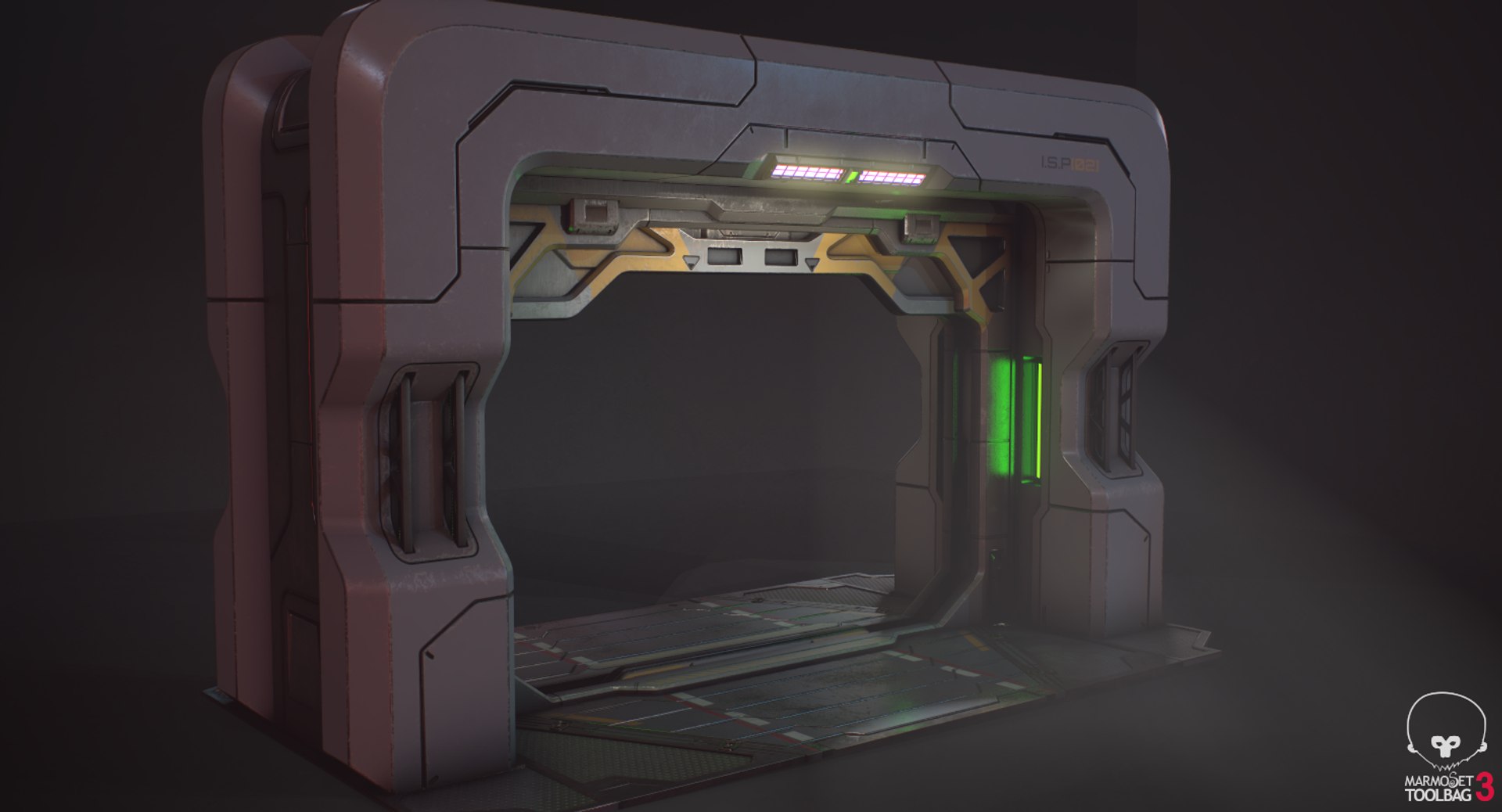 Sci-fi gate pbr model - TurboSquid 1401747