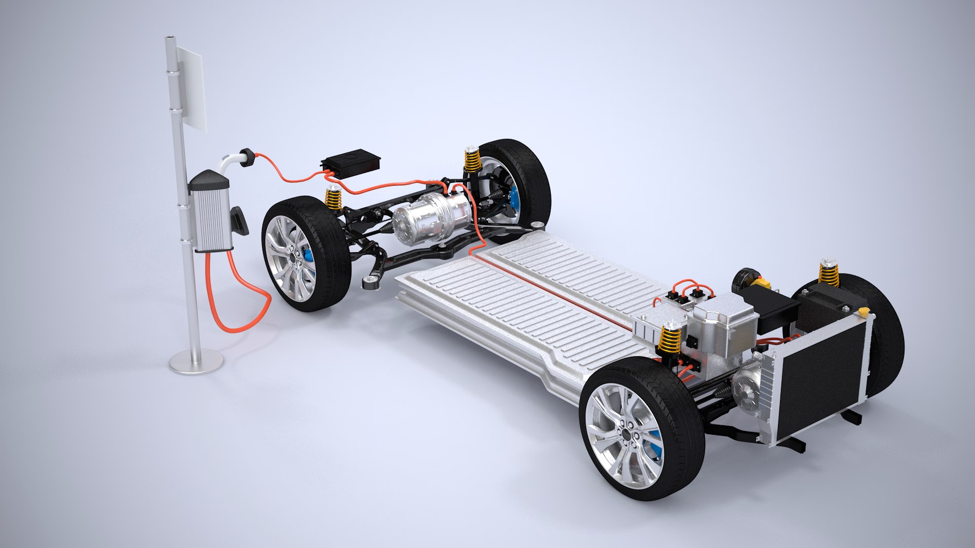 Electric Awd Vehicle Chassis 3D - TurboSquid 1437973