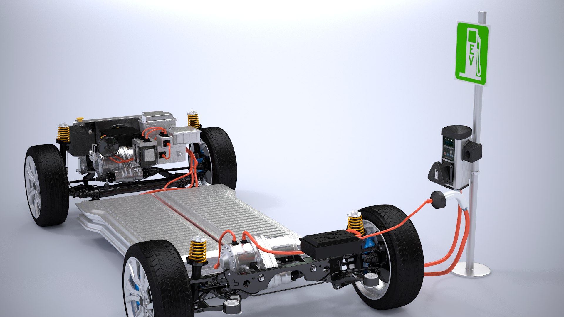 Electric Awd Vehicle Chassis 3D - TurboSquid 1437973