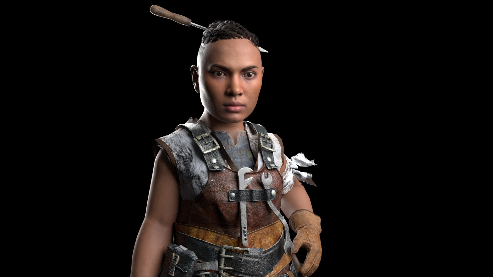 Dwarf Female 3D Rigged 3D Model - TurboSquid 2160820