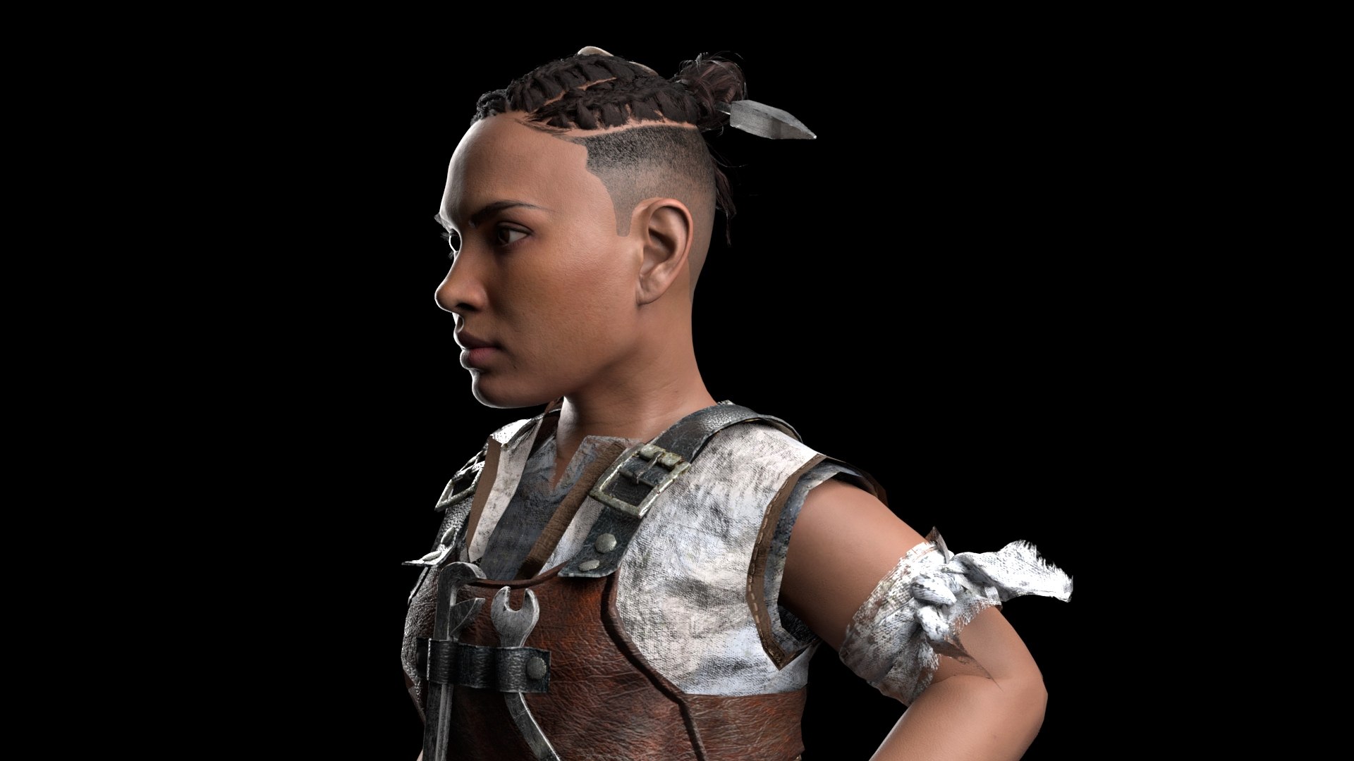 Dwarf Female 3D Rigged 3D Model - TurboSquid 2160820