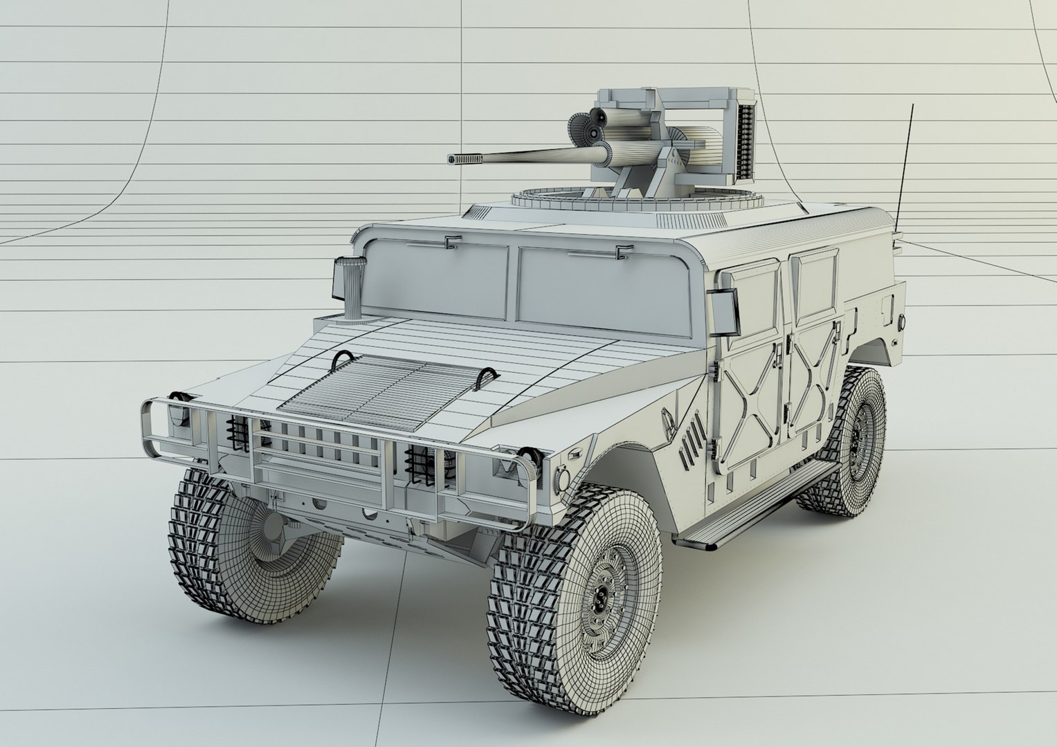 3D Model H1 Military Vehicle - TurboSquid 2063105
