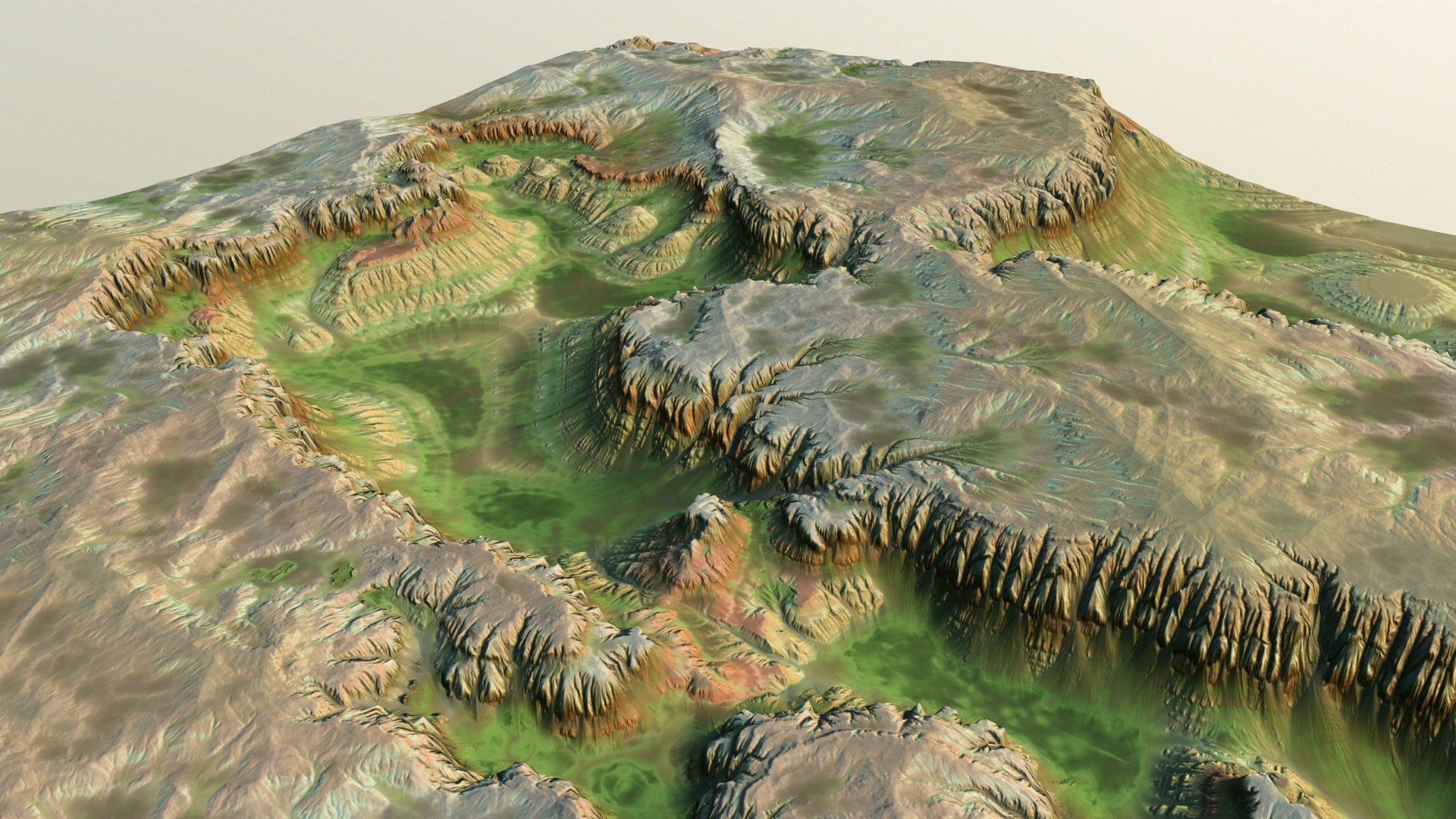 3d Obj Hills Cliffs Terrain