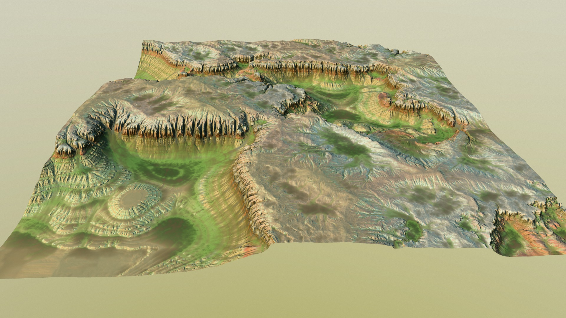 3d Obj Hills Cliffs Terrain