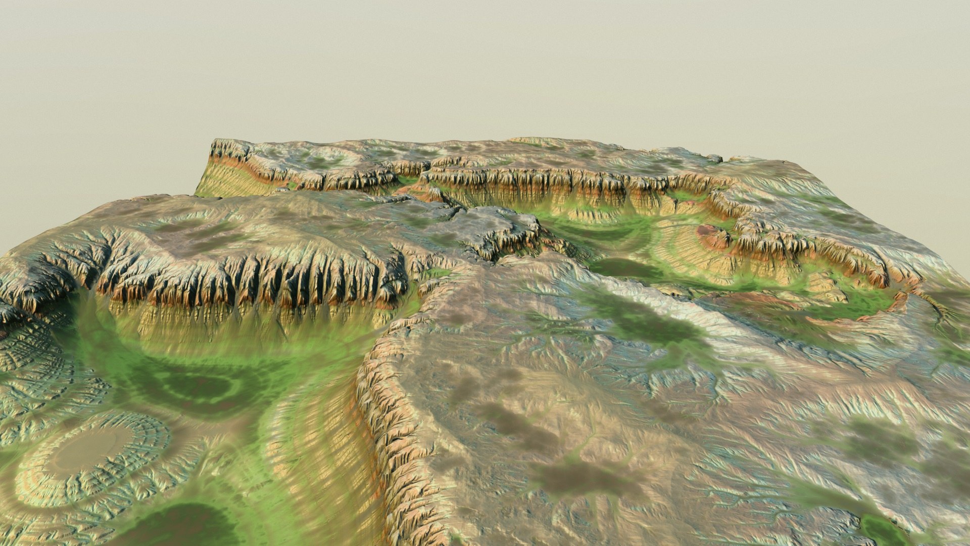 3d Obj Hills Cliffs Terrain