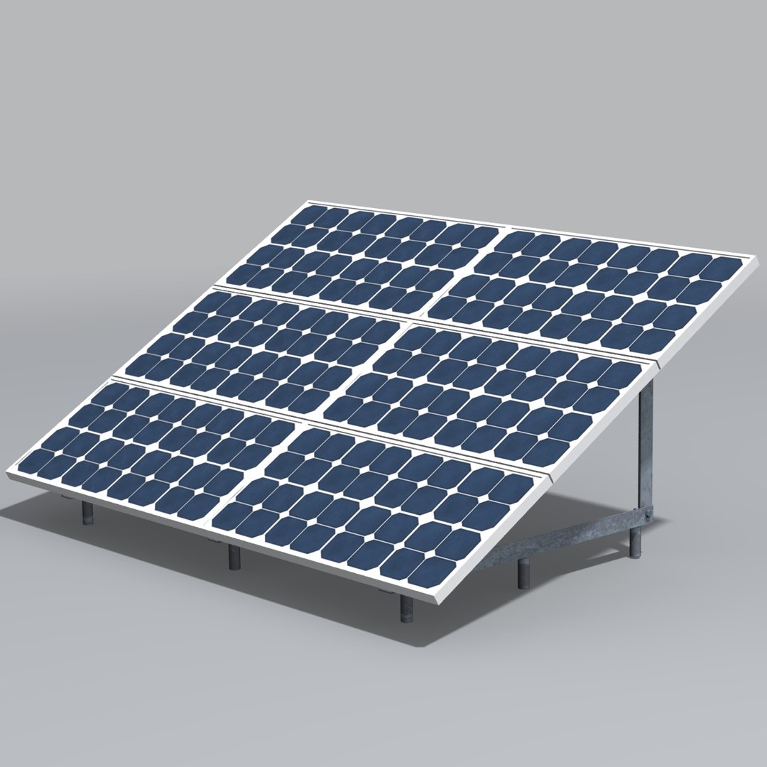 Realistic Solar Panel 3d Max