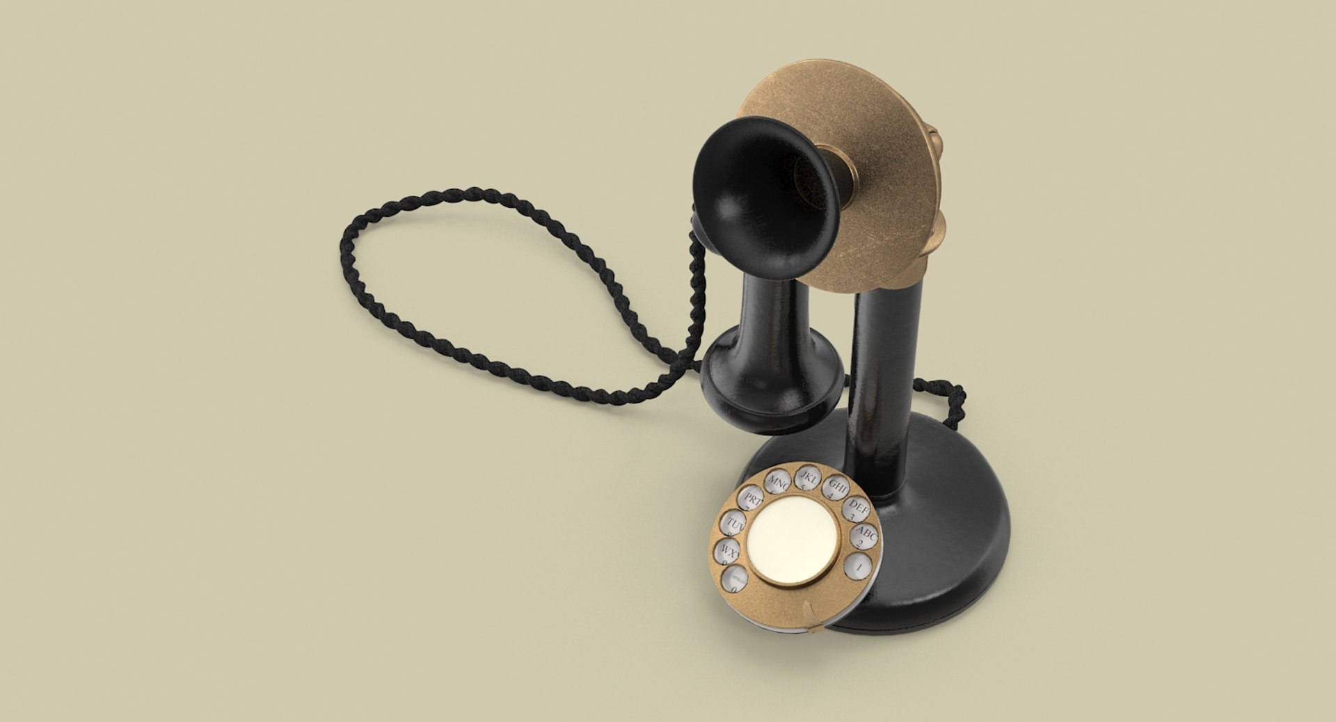 candlestick phone 3d max
