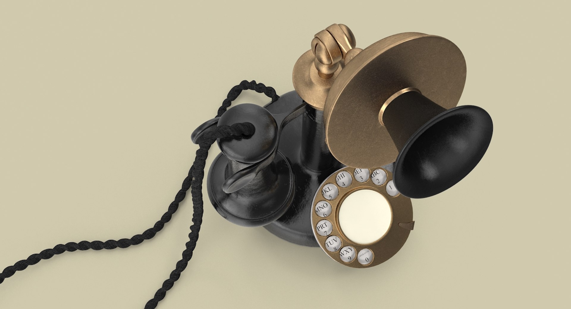 candlestick phone 3d max