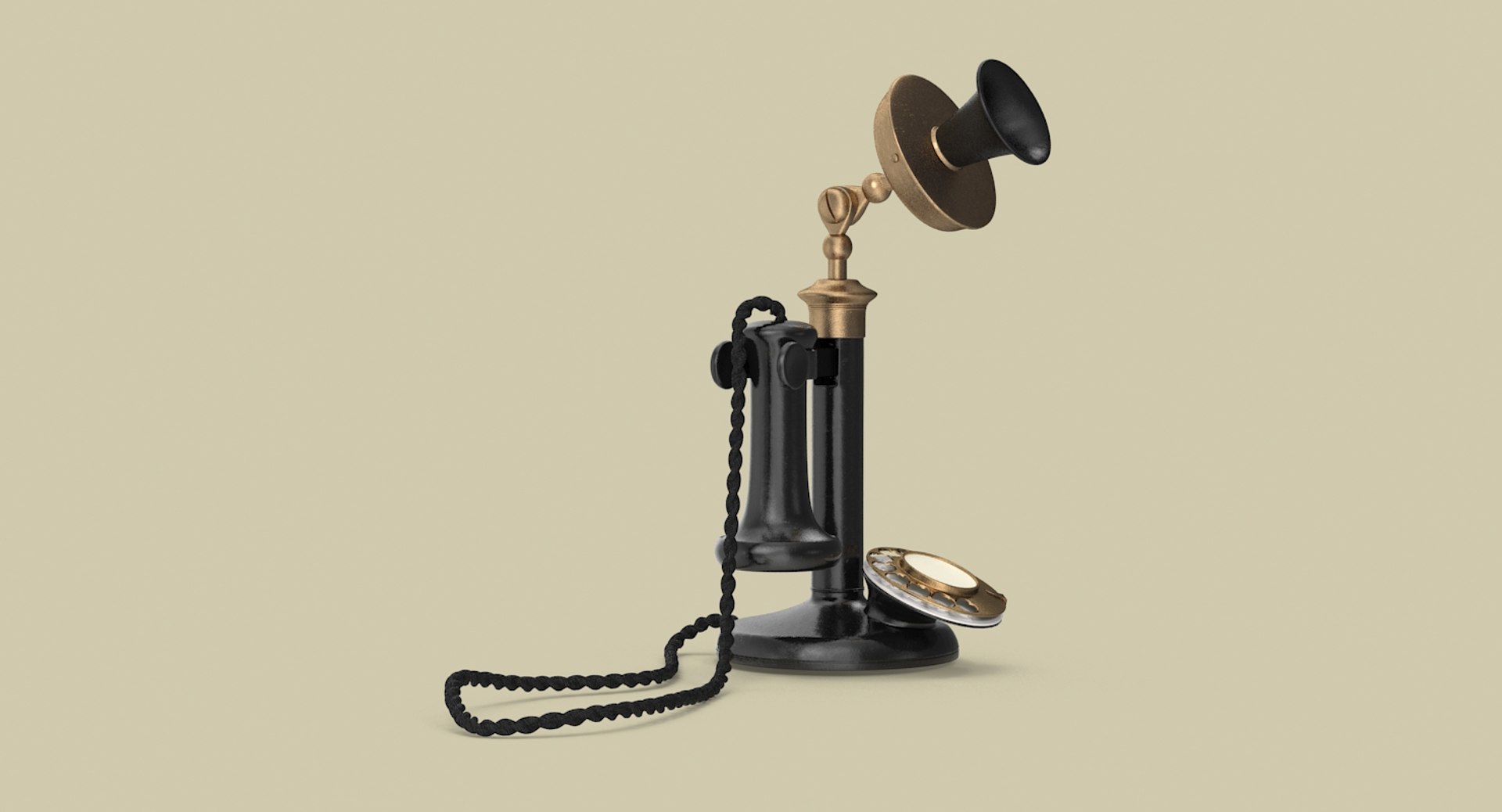 candlestick phone 3d max