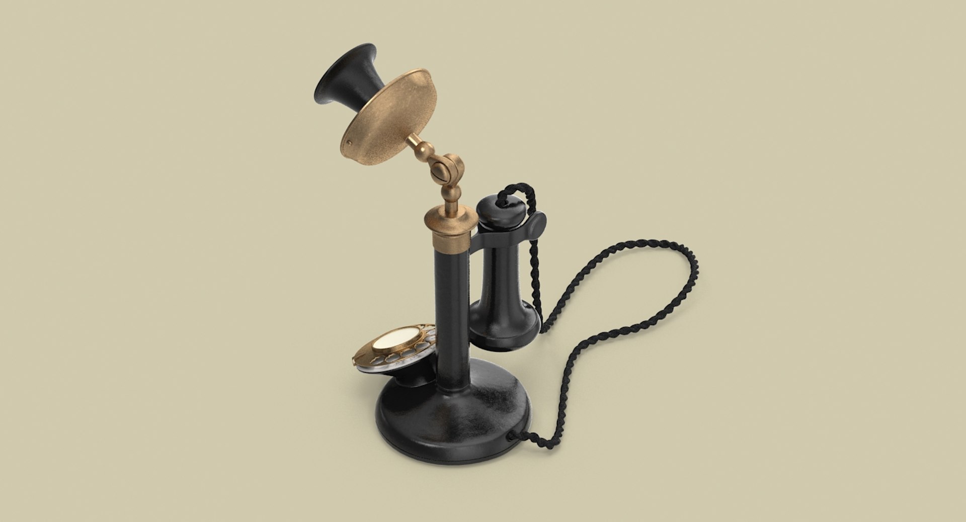 candlestick phone 3d max