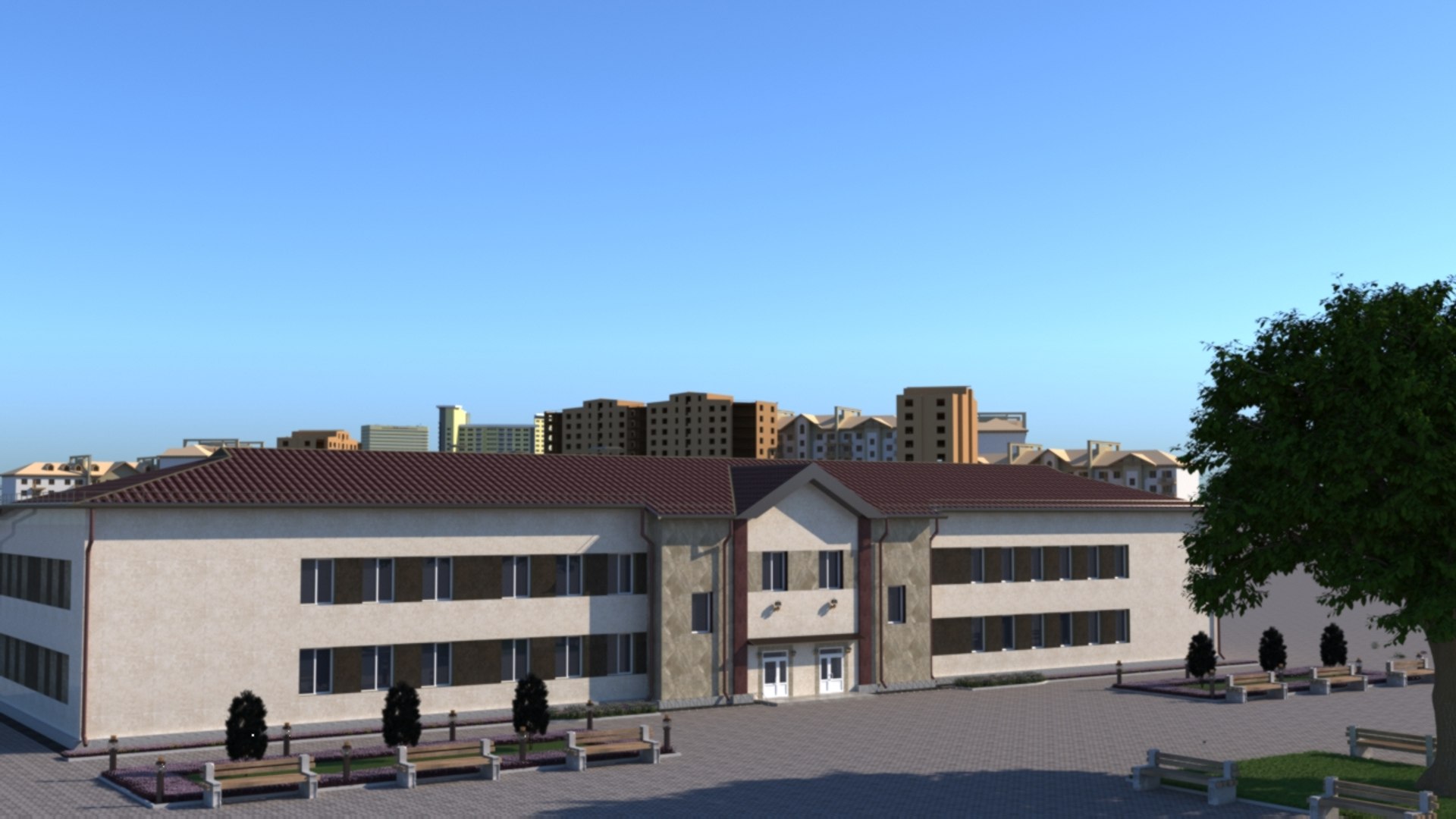 Building school 3D model - TurboSquid 1344763