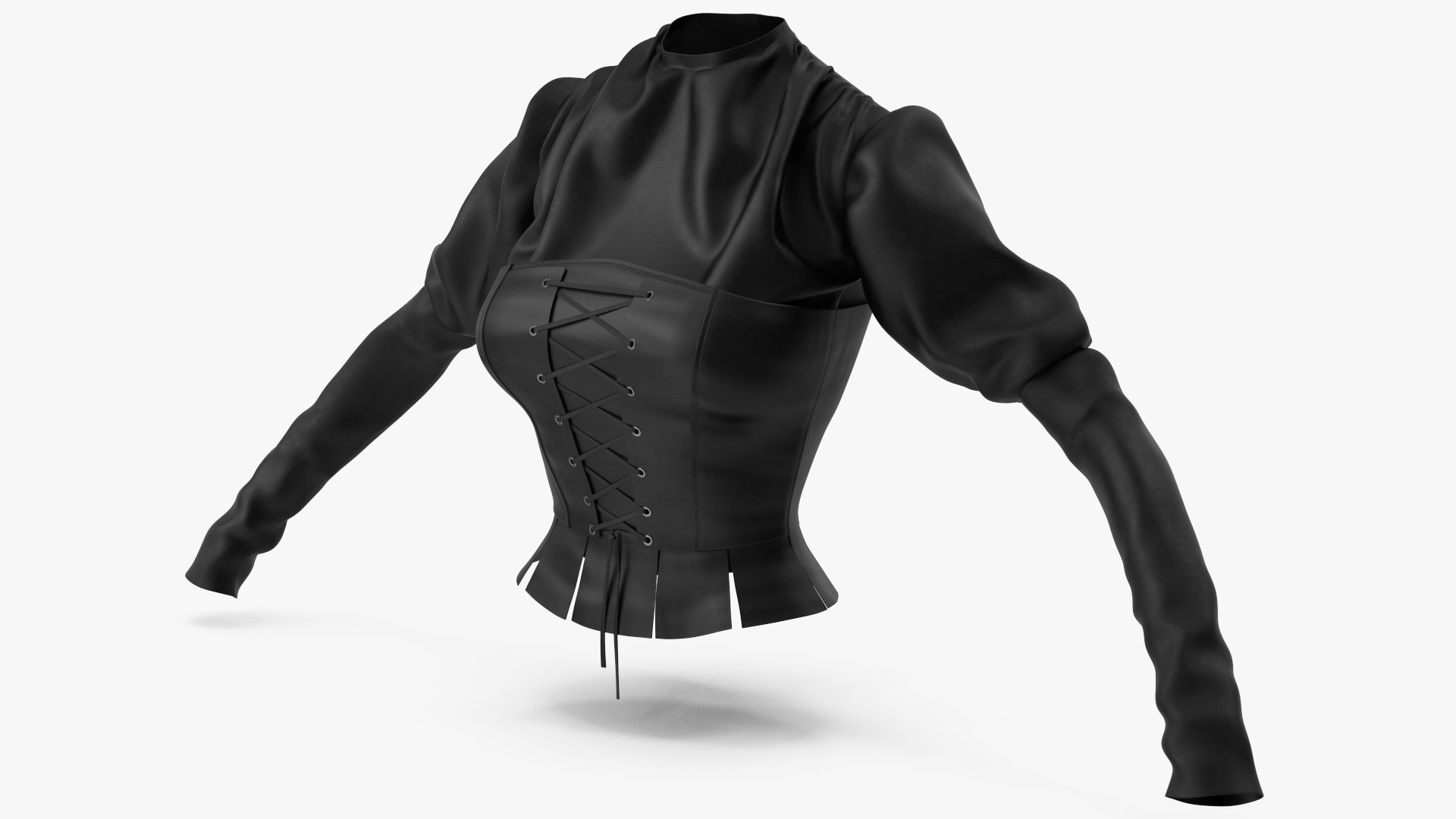 3D Blouse With Corset - TurboSquid 2124491
