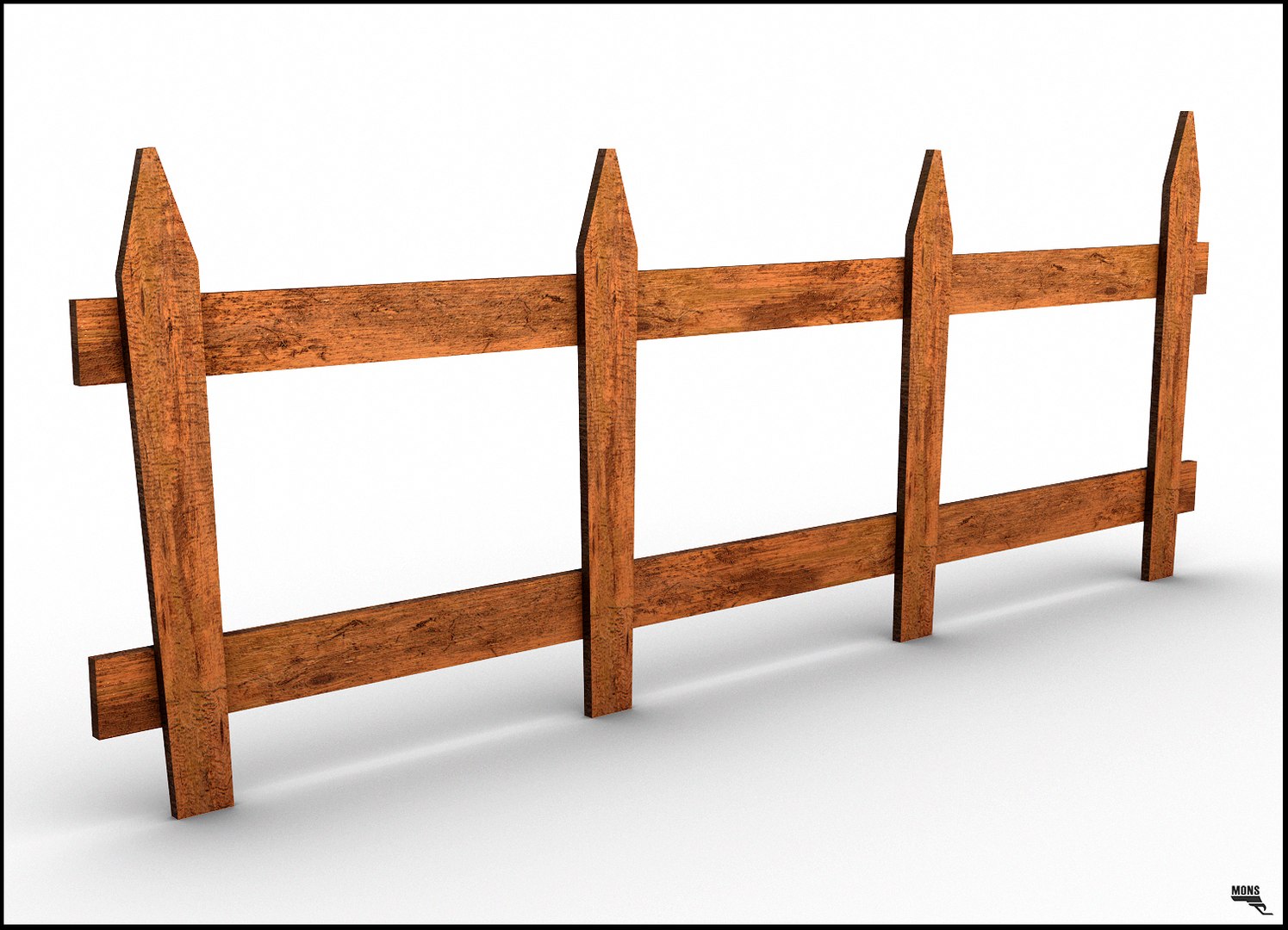 3d Fence Wood