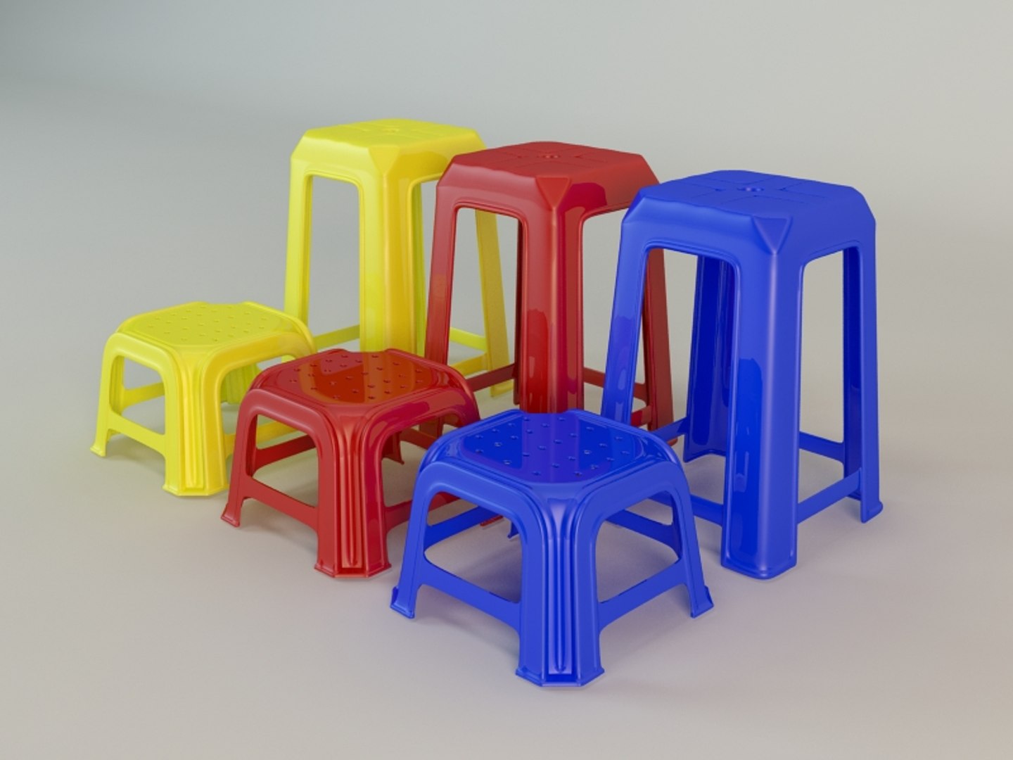 Plastic Stool 3D Model - TurboSquid 1594428