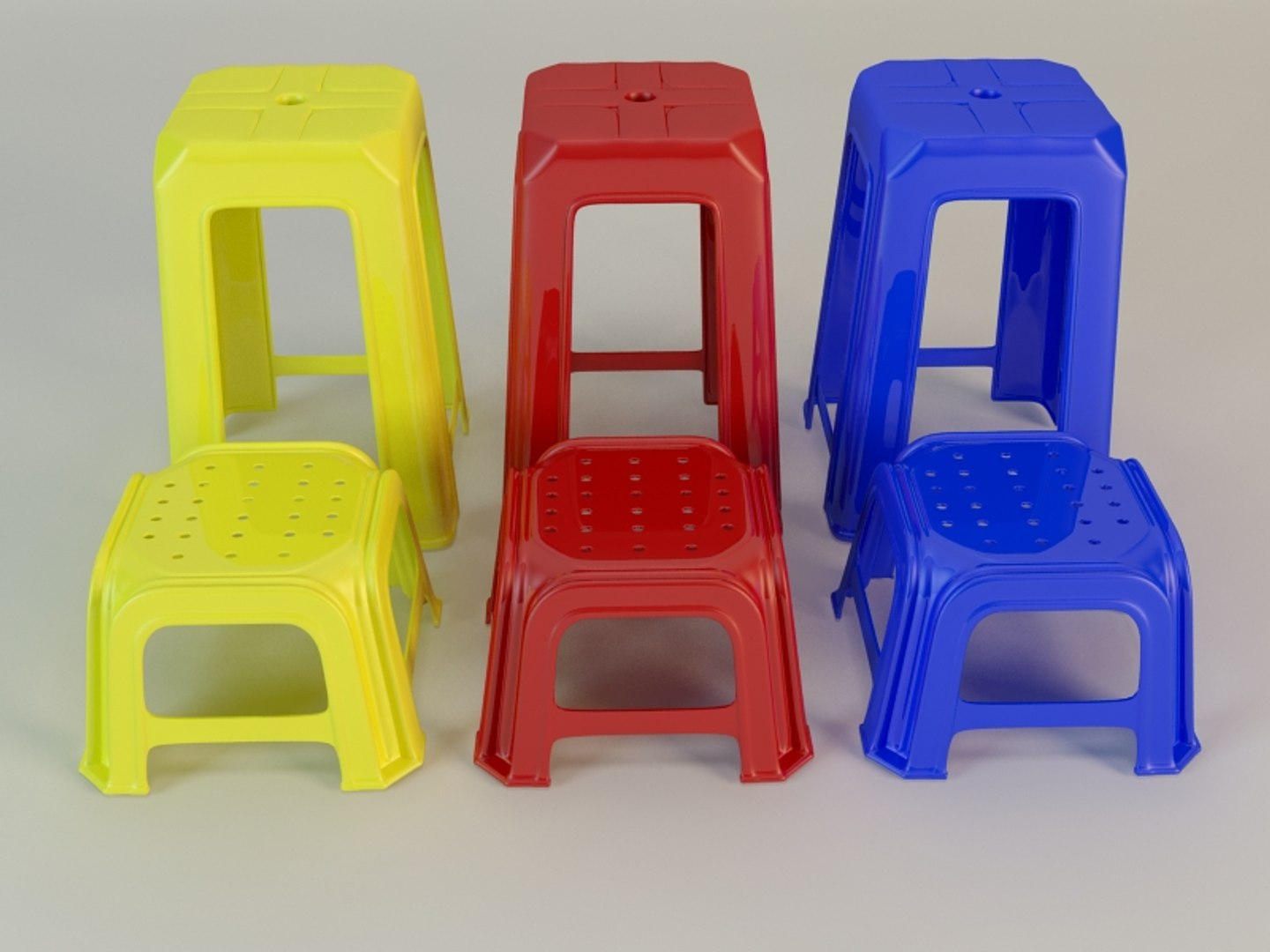 Plastic Stool 3D Model - TurboSquid 1594428
