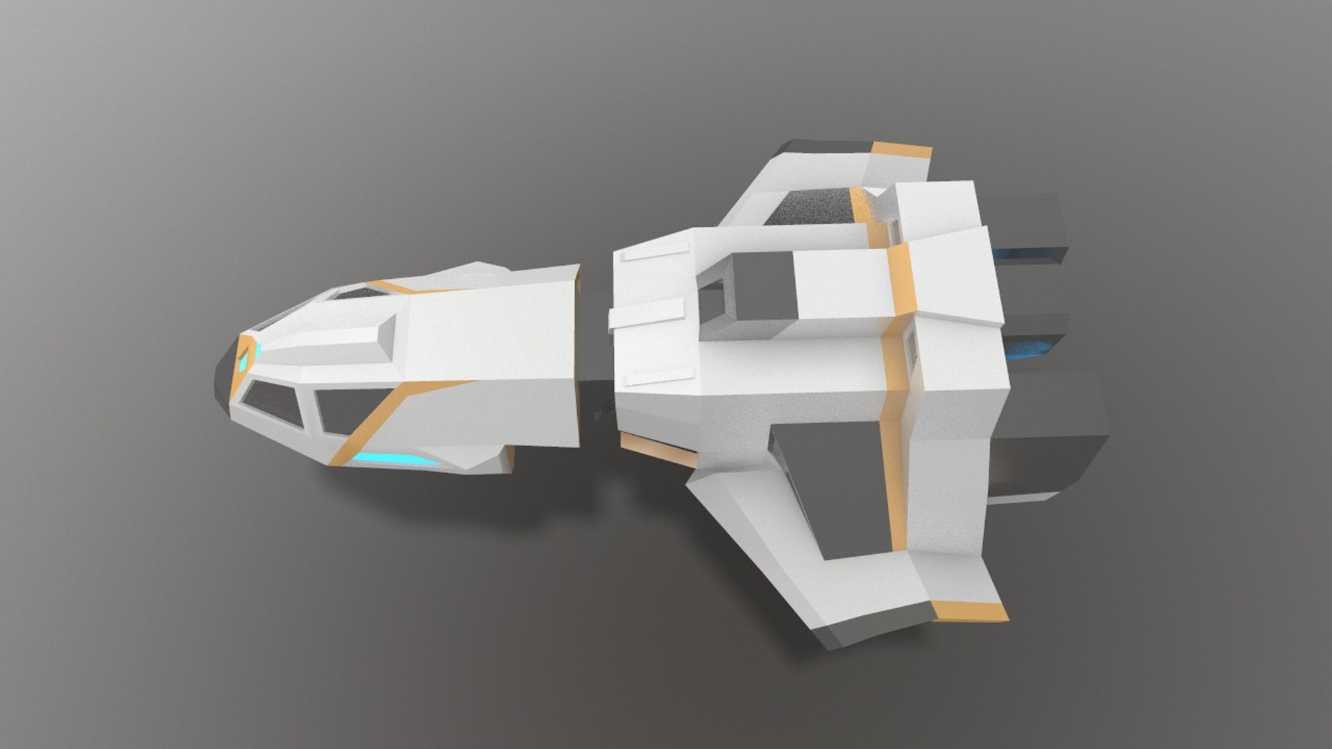 Low-poly sci-fi space aircraft 3D model - TurboSquid 1538279