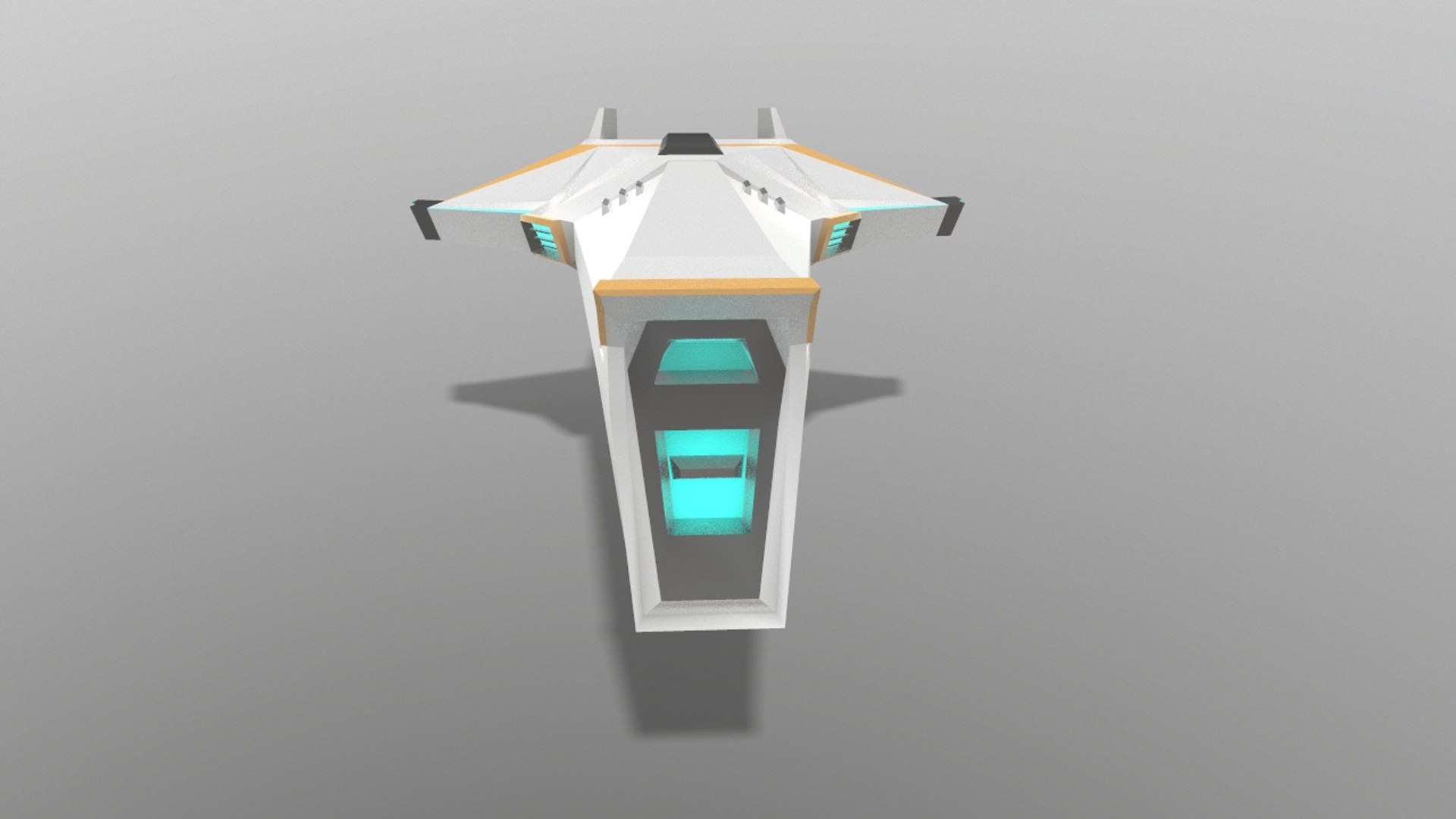 Low-poly sci-fi space aircraft 3D model - TurboSquid 1538279
