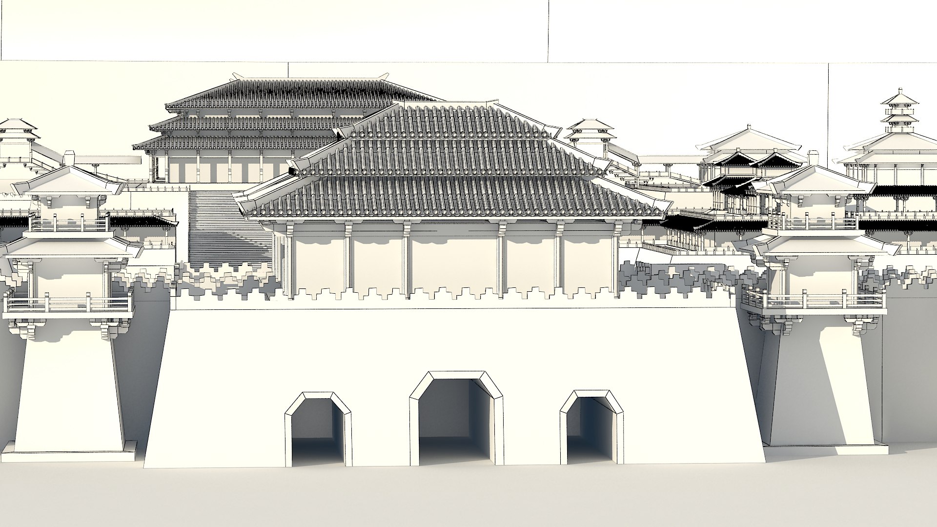 3D ancient chinese building model - TurboSquid 1512187