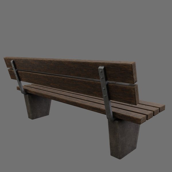 3D realistic street park bench model - TurboSquid 1371750