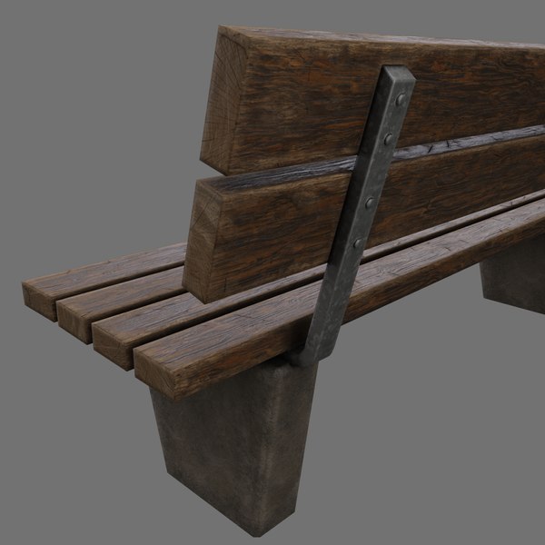 3D realistic street park bench model - TurboSquid 1371750