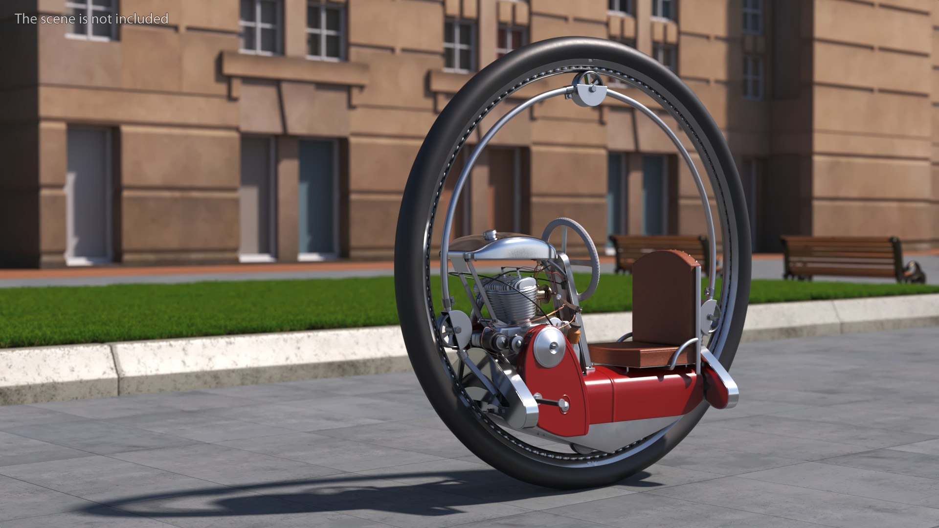 Classic Motorized Monowheel Red Rigged 3D Model - TurboSquid 2319395