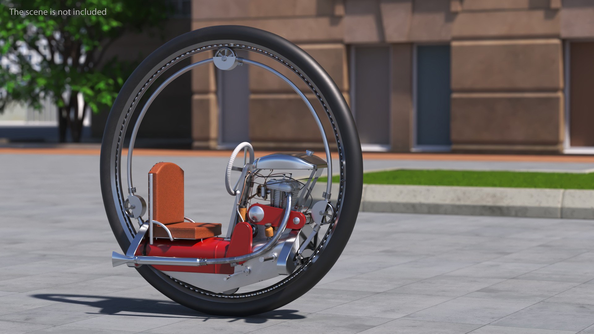 Classic Motorized Monowheel Red Rigged 3D Model - TurboSquid 2319395