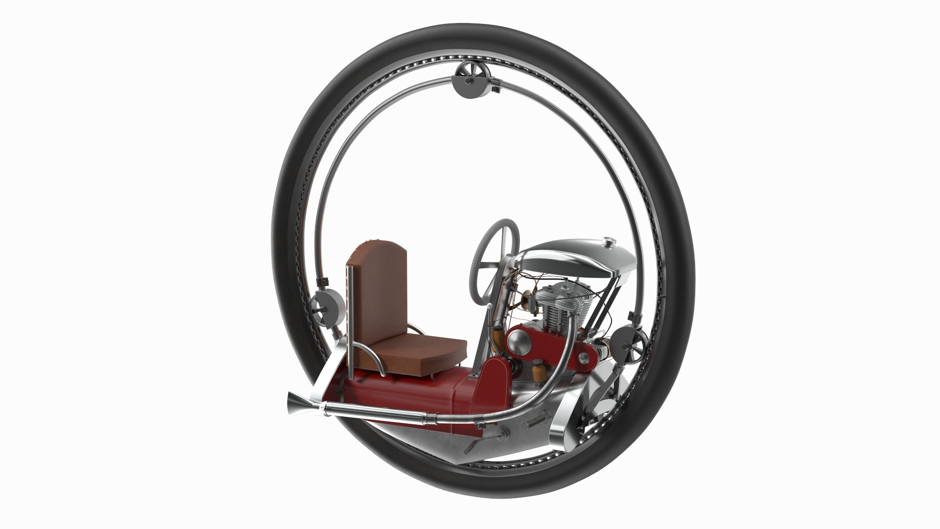 Classic Motorized Monowheel Red Rigged 3D Model - TurboSquid 2319395