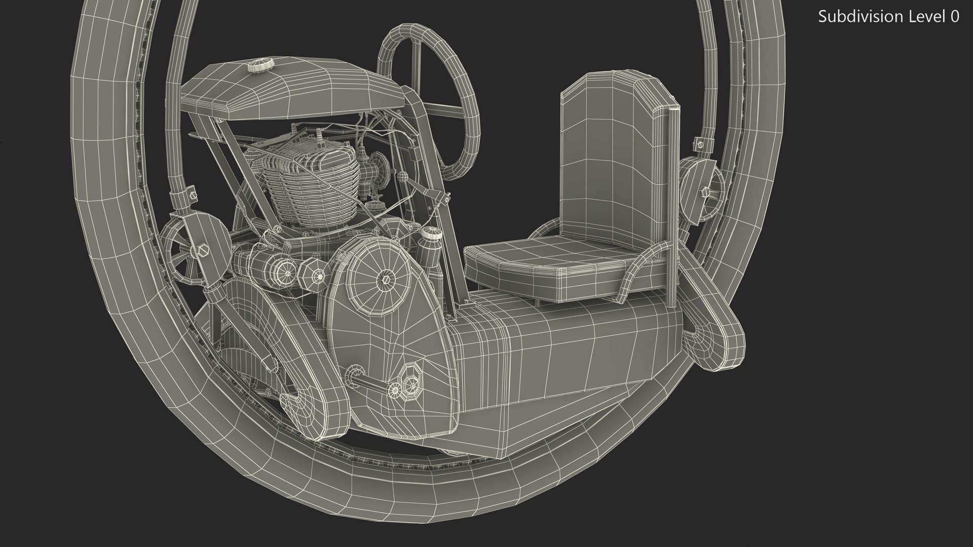 Classic Motorized Monowheel Red Rigged 3D Model - TurboSquid 2319395