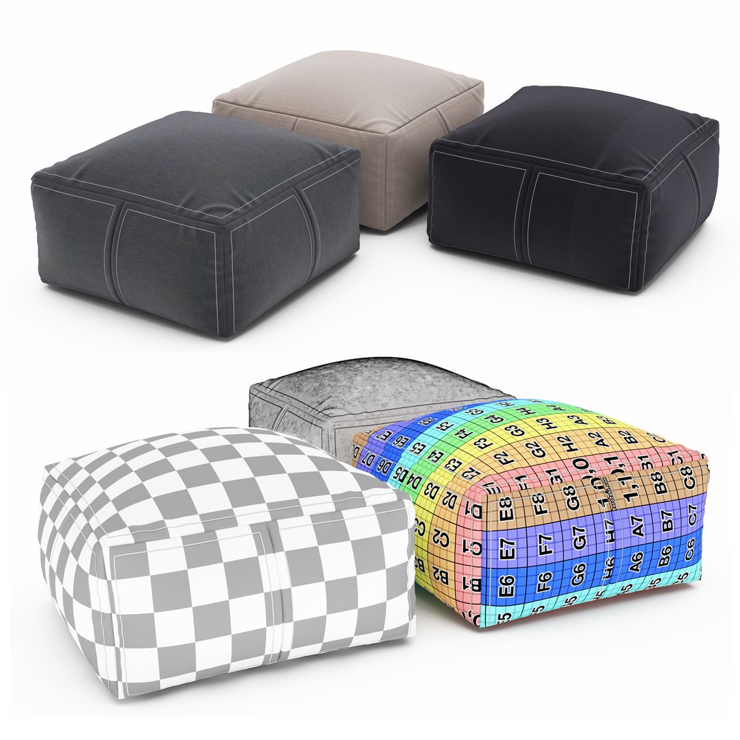 pouf 01 3d obj