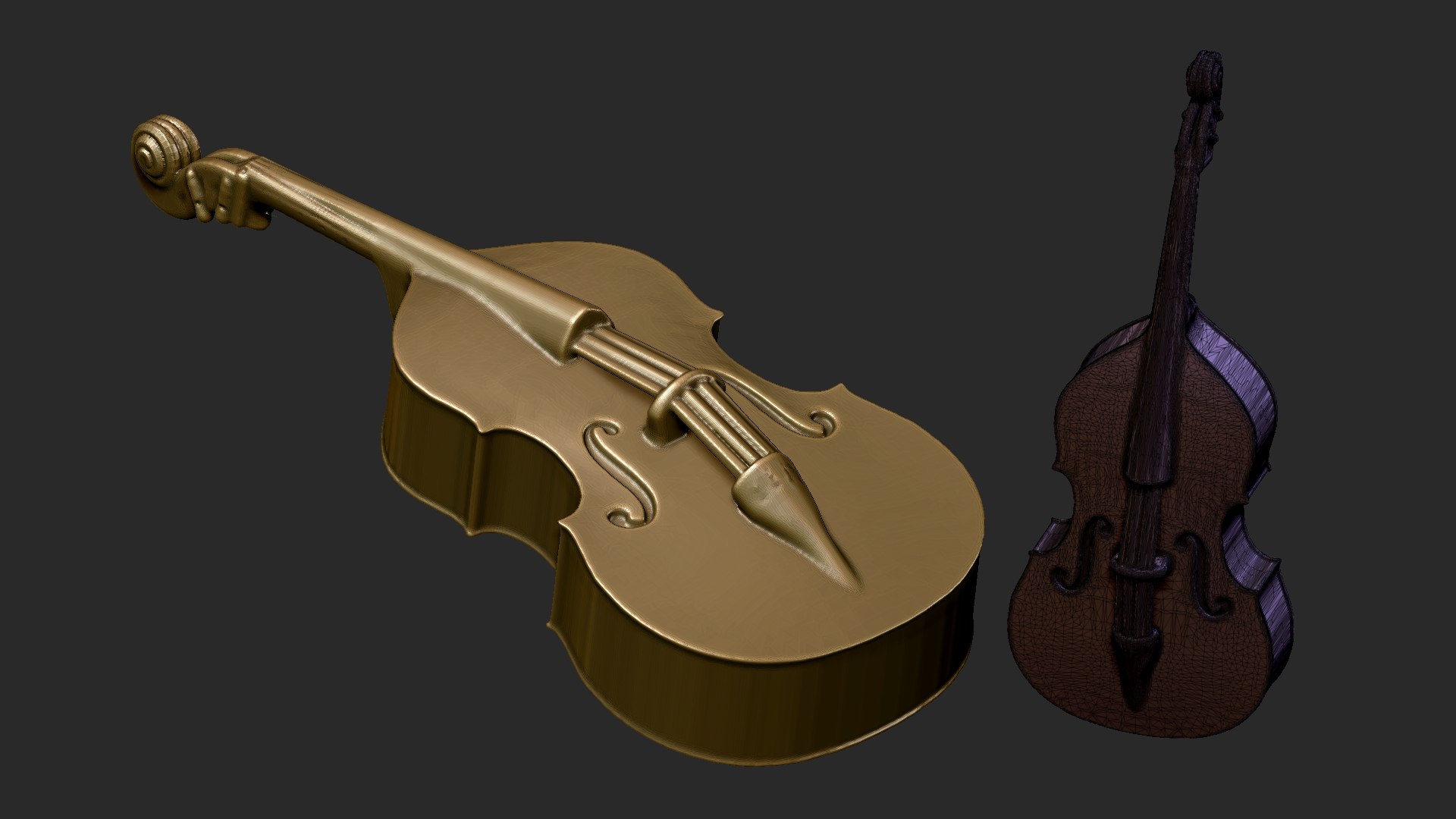 3D Double Bass Model - TurboSquid 1697617