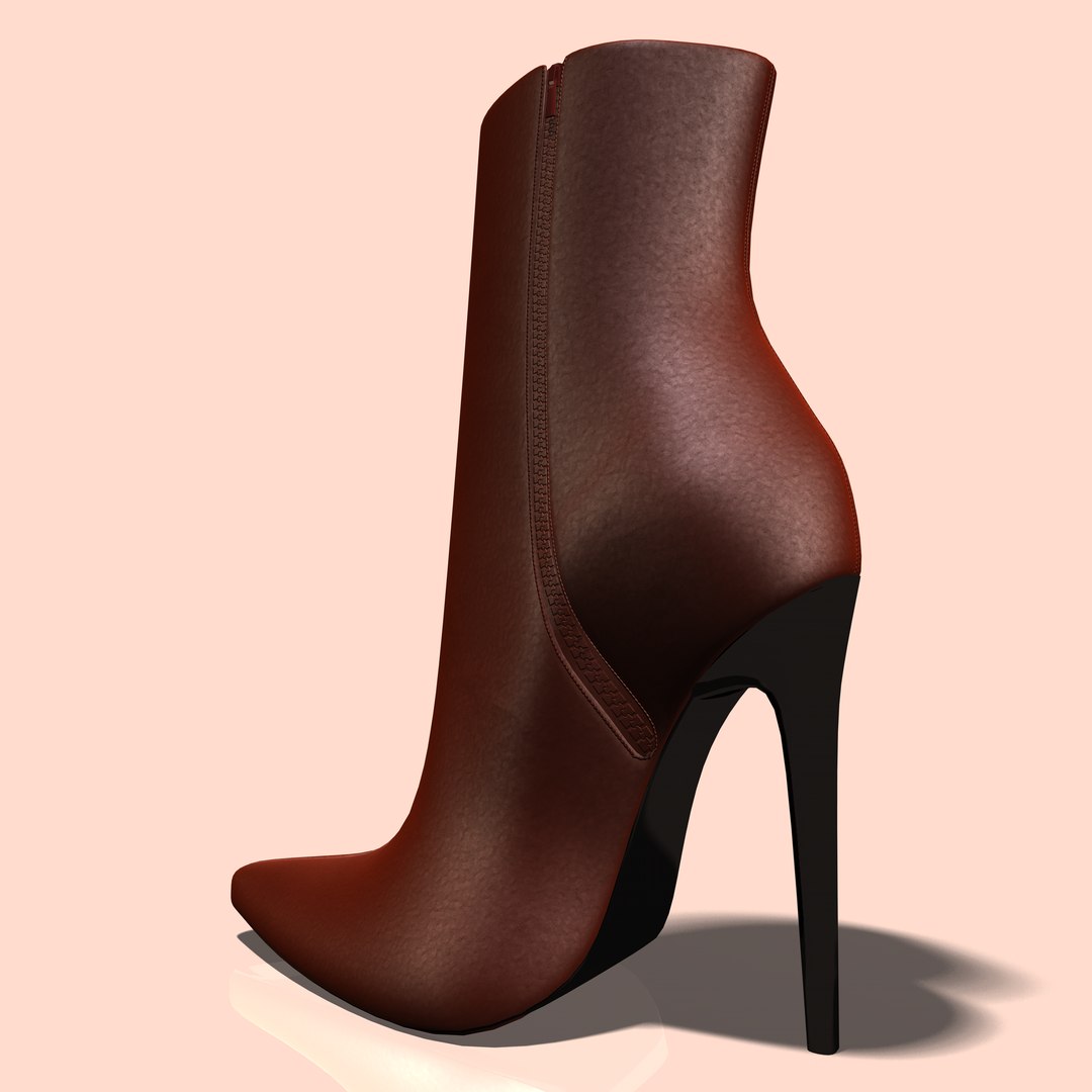 Heel Boots 3d Model