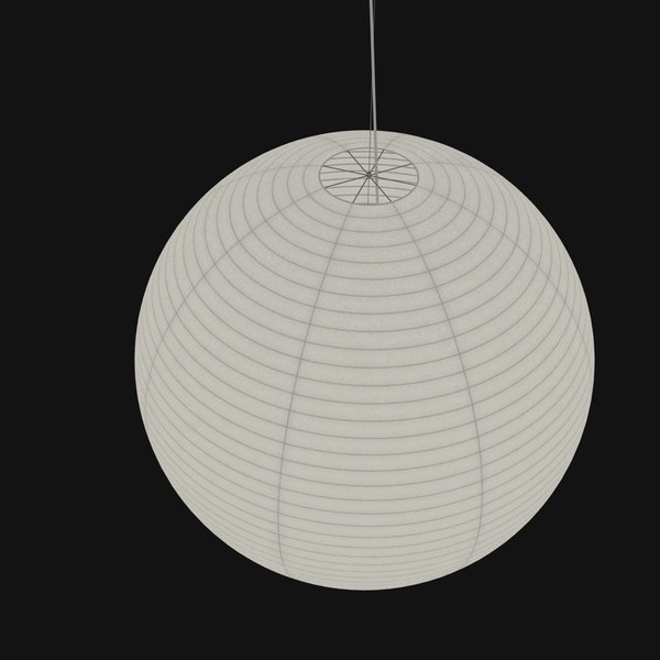 3d model paper lamp light