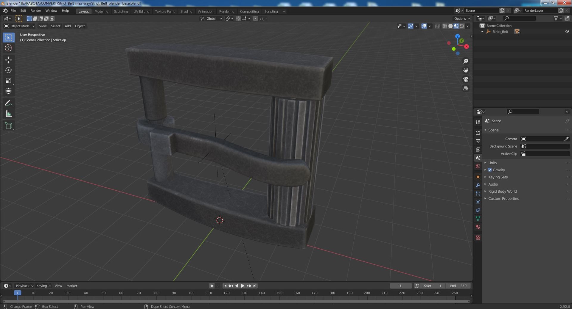 3D Strict Belt - TurboSquid 2071800