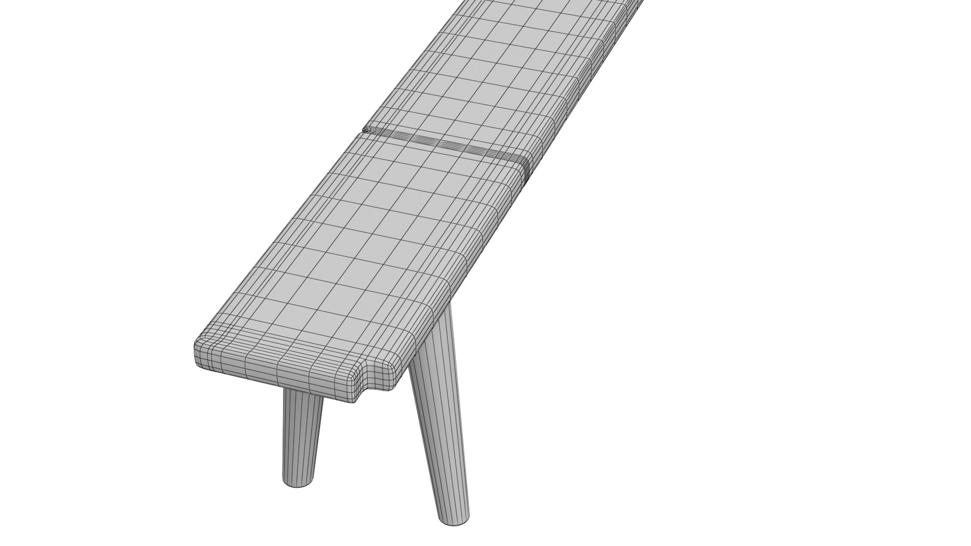 Antique Rustic Pine Wooden Long Bench 3D Model - TurboSquid 2292373