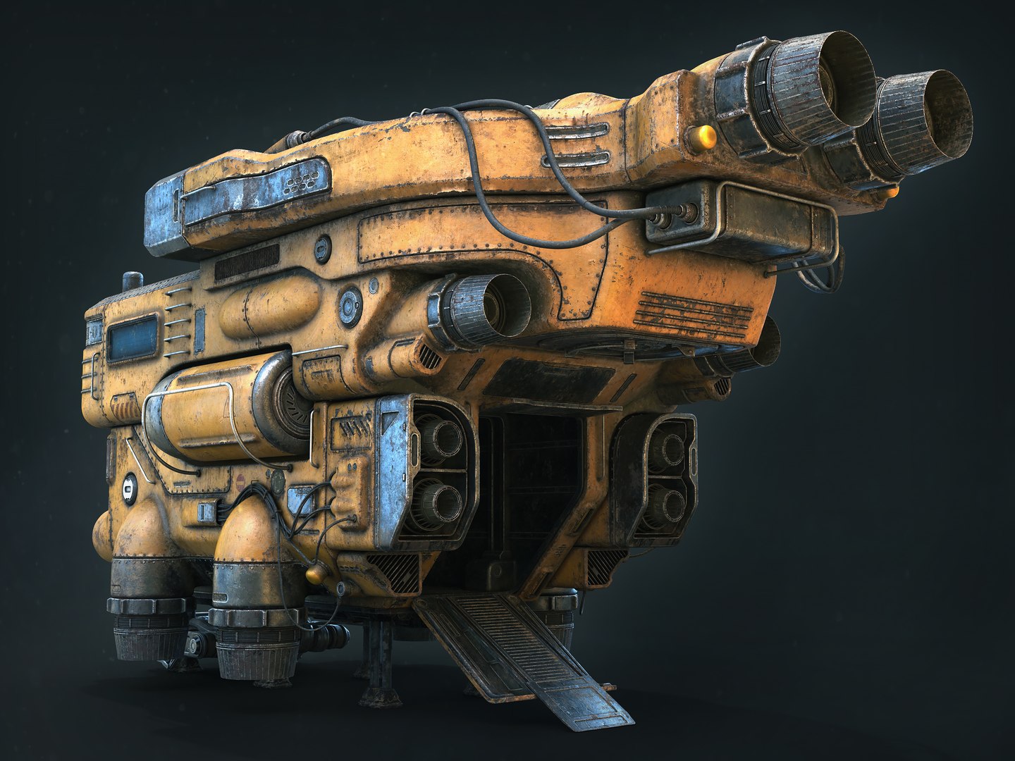 Old Junk Spaceship 3D Model - TurboSquid 1469554