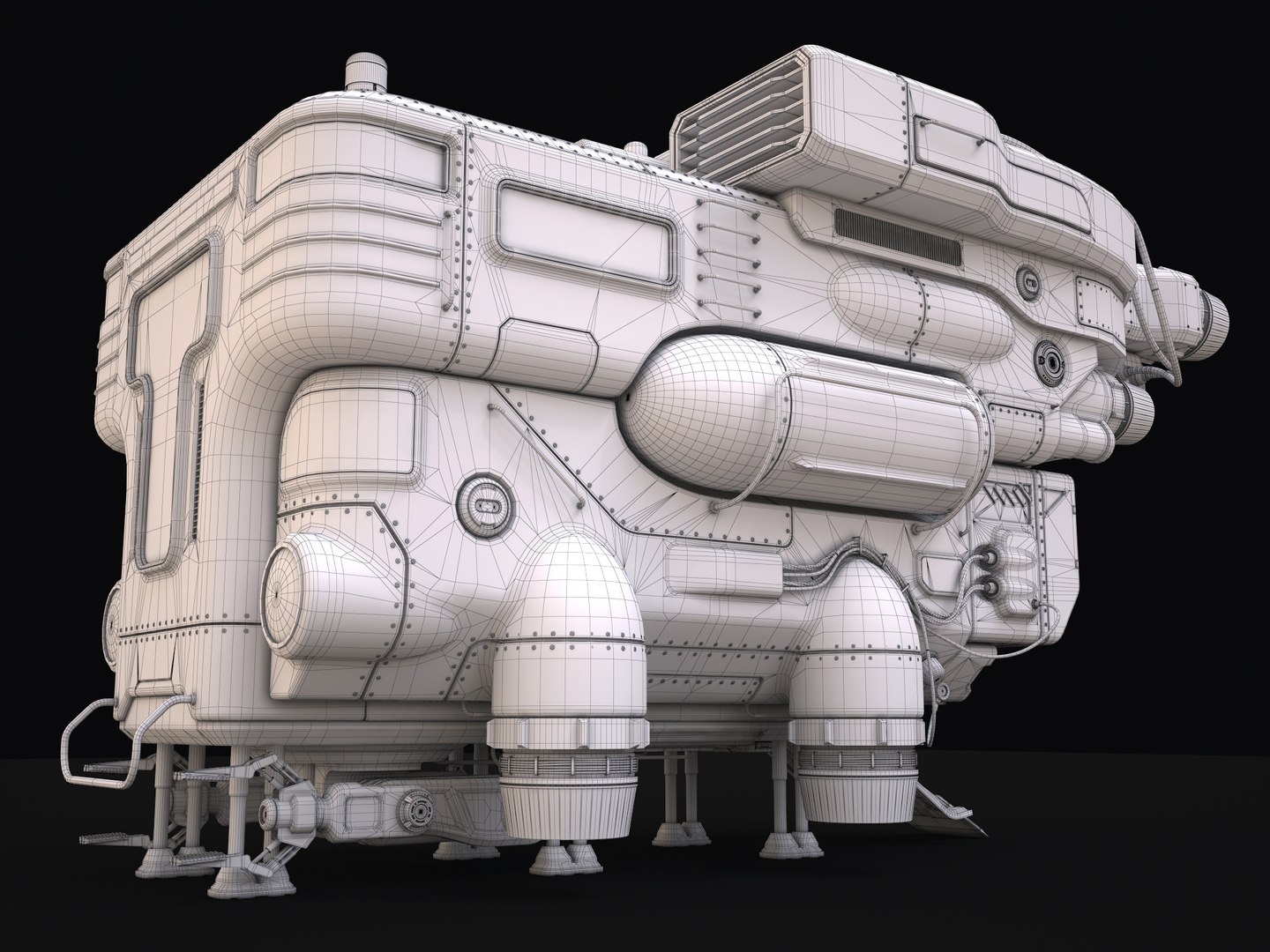 Old Junk Spaceship 3D Model - TurboSquid 1469554