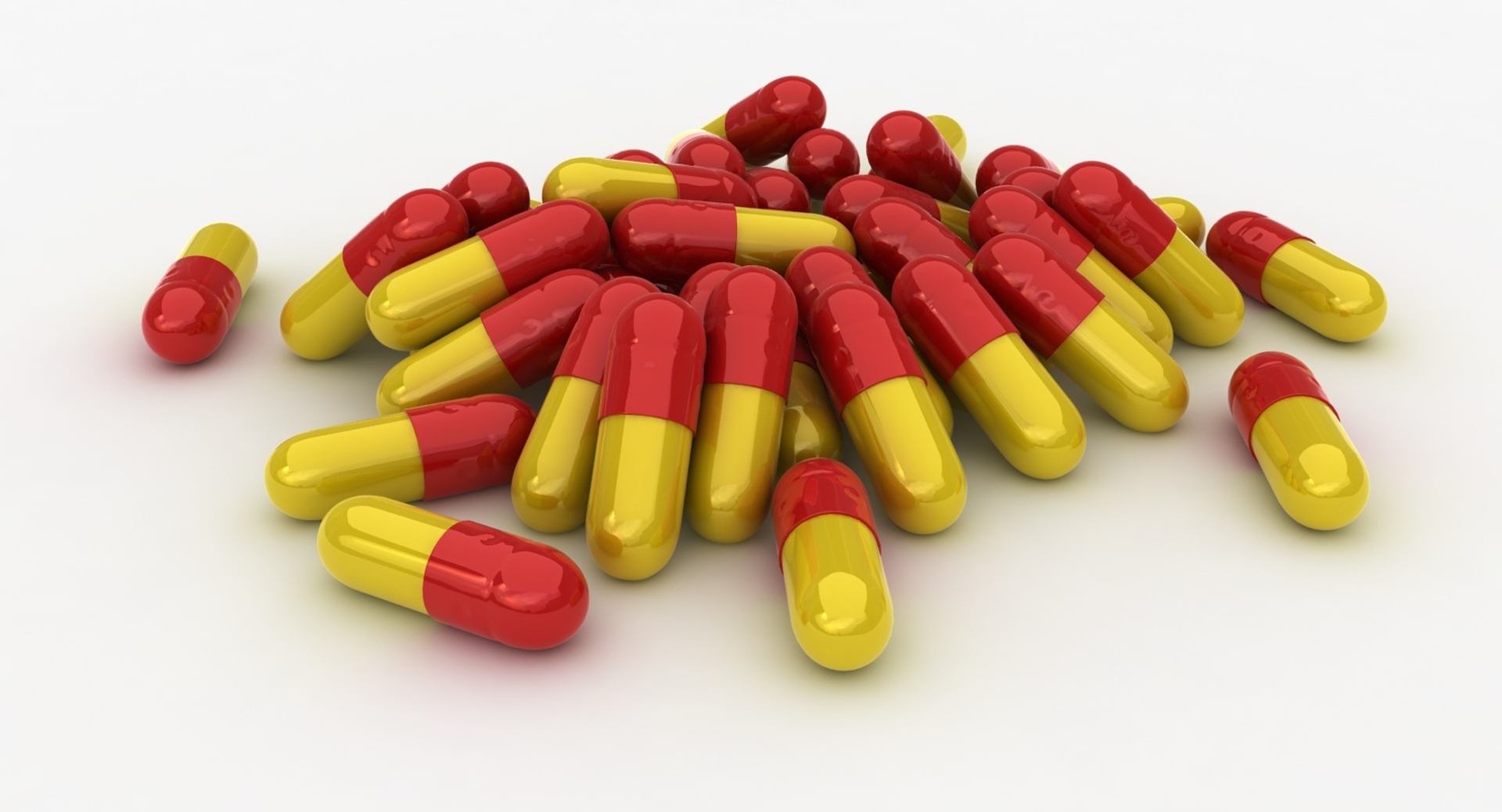 3D model pill capsule pile color - TurboSquid 1306951