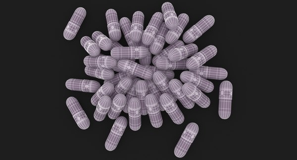 3D model pill capsule pile color - TurboSquid 1306951